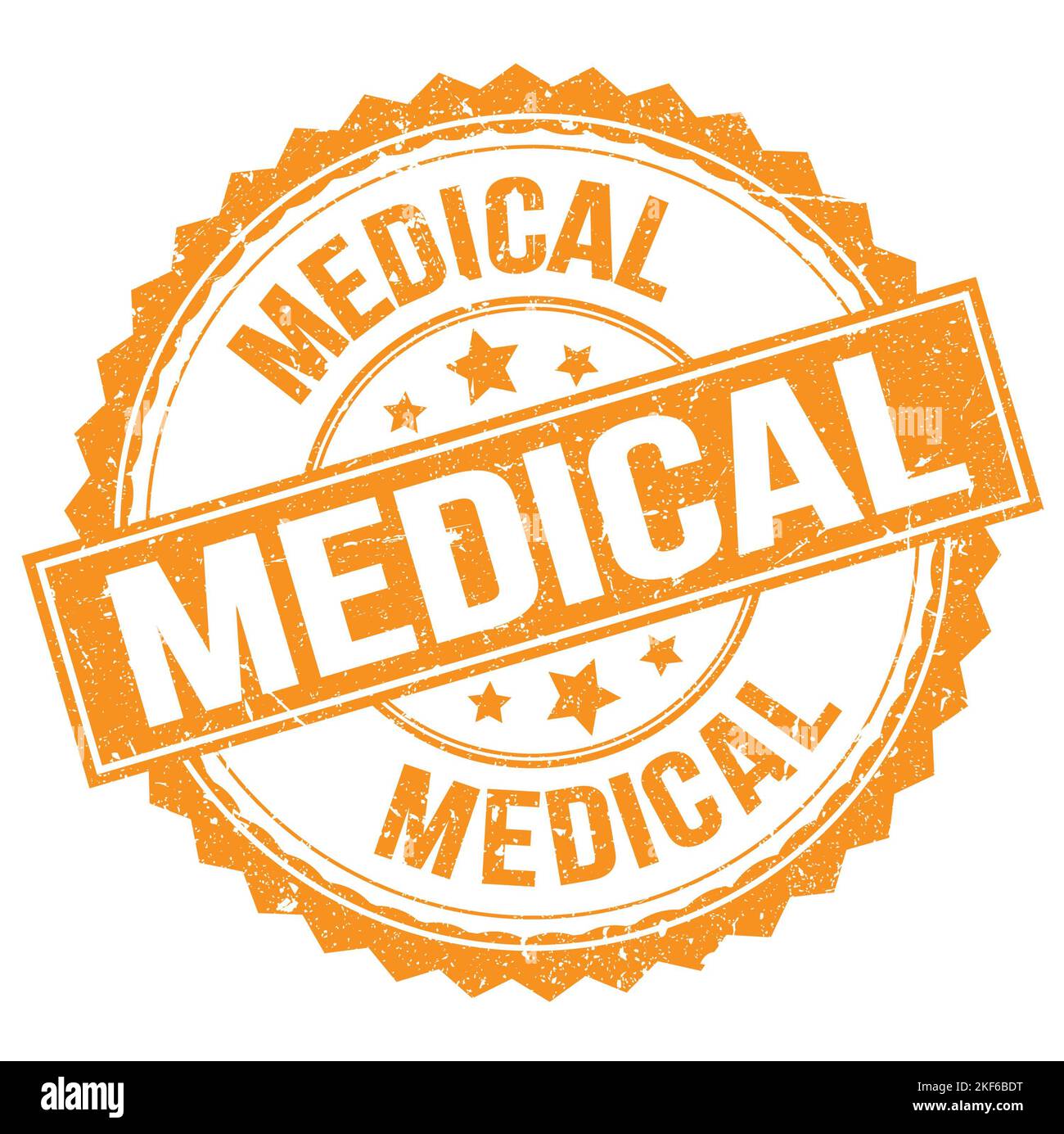 MEDICAL text written on orange round stamp sign Stock Photo - Alamy