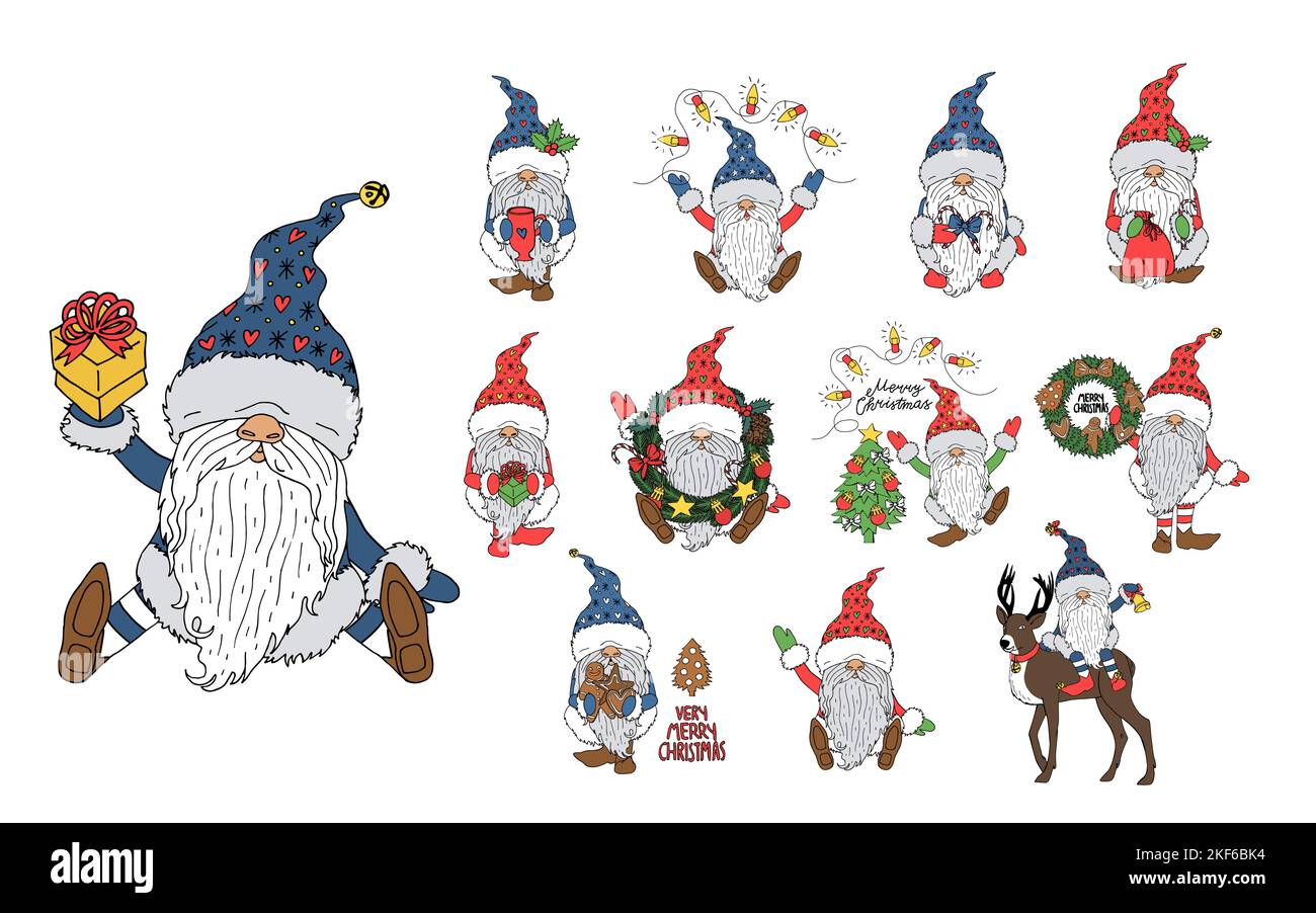 Merry christmas little cute Stock Vector Images - Alamy