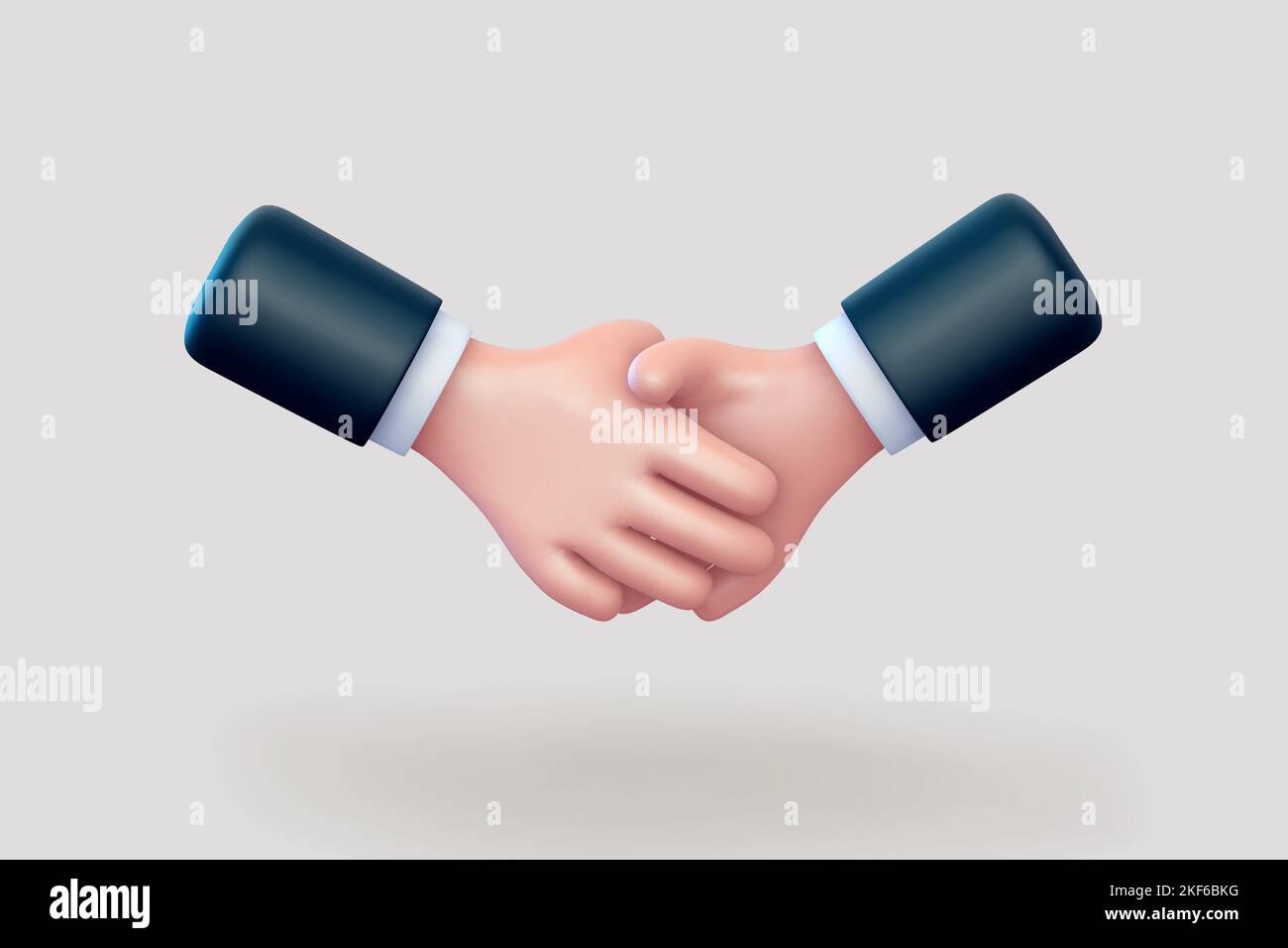 3D cartoon handshake gesture Stock Vector Image & Art - Alamy