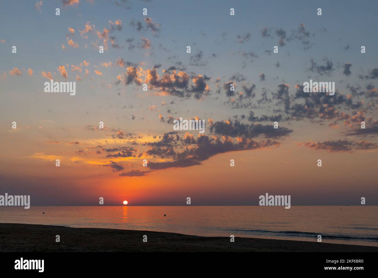Sunset in Rodi Garganico, National park Gargano, Apulia, Italy Stock ...