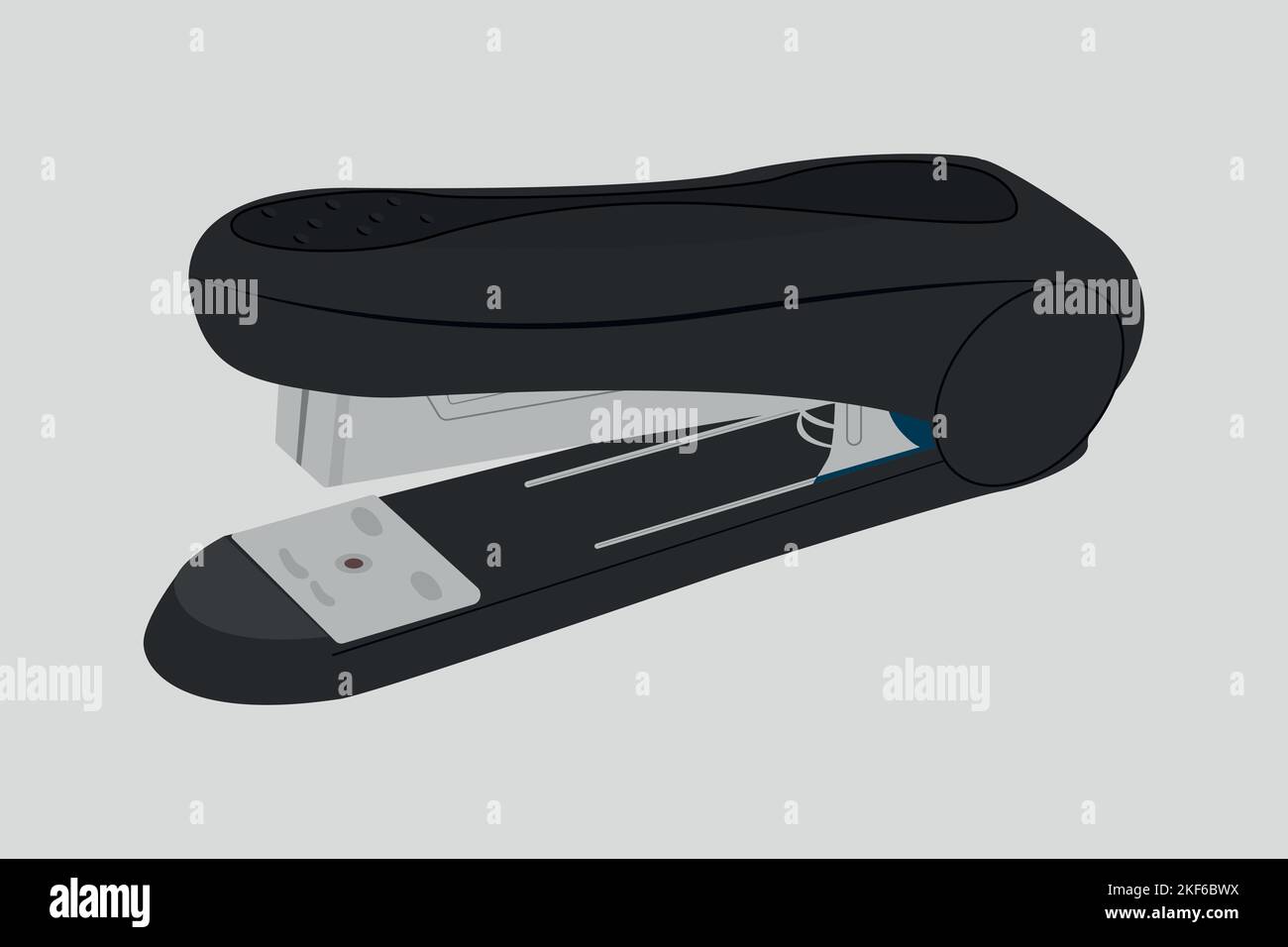 A vector illustration of a school stapler on a gray background Stock ...