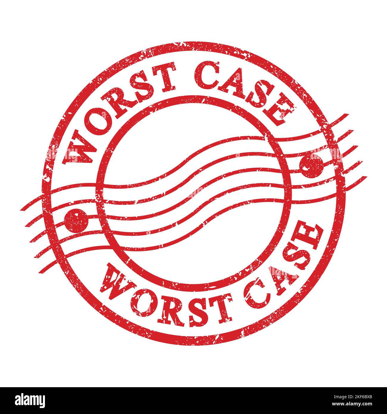 WORST CASE, text written on red grungy postal stamp Stock Photo - Alamy