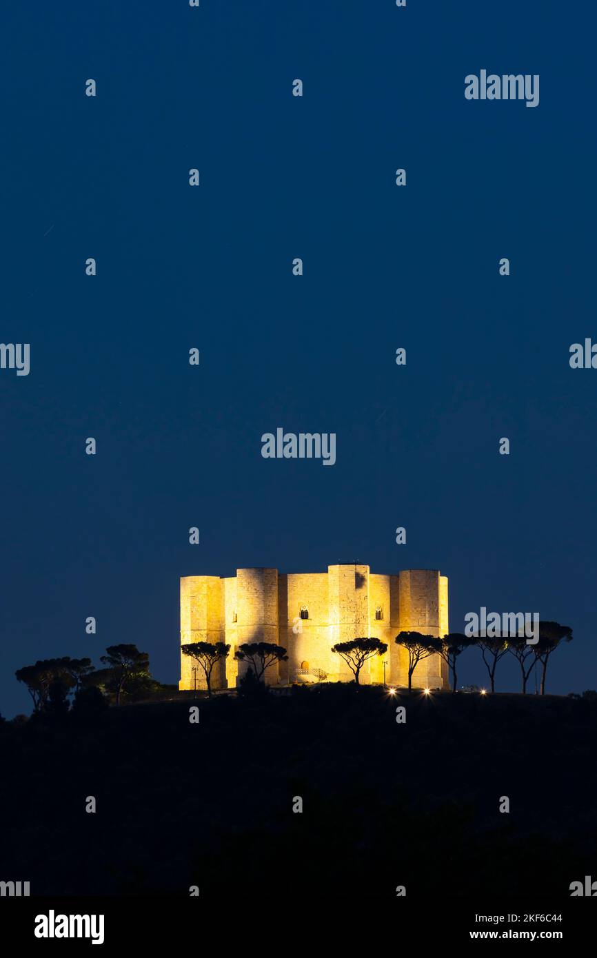 Castel del Monte, castle built in an octagonal shape by the Holy Roman ...