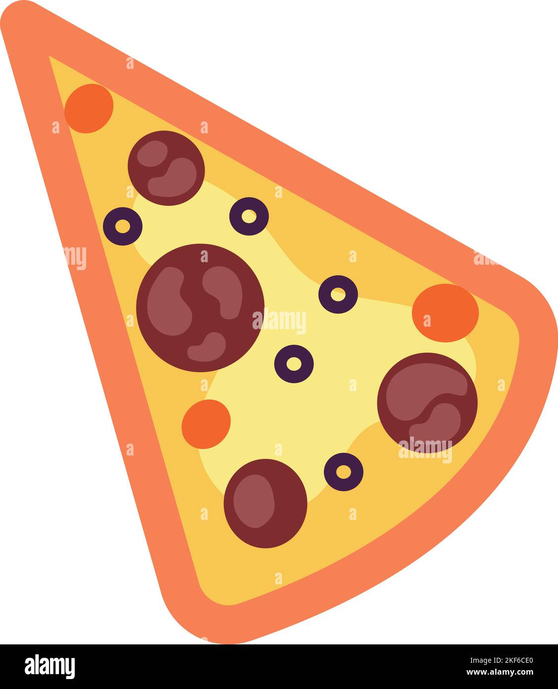 Pizza slice icon. Italian fast food symbol isolated on white background ...