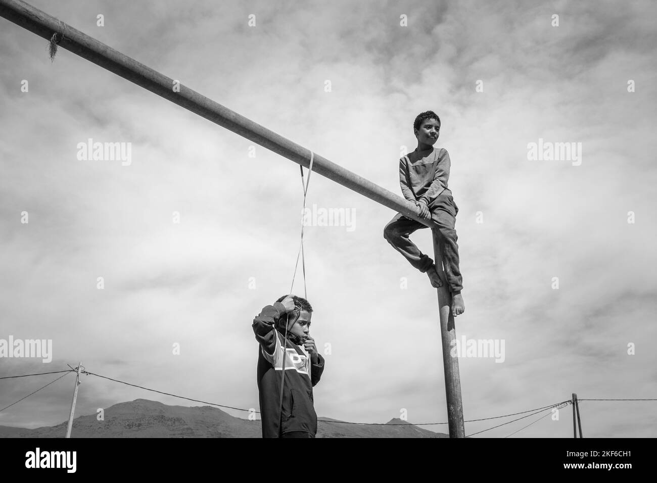Morocco, Telouet, children Stock Photo - Alamy