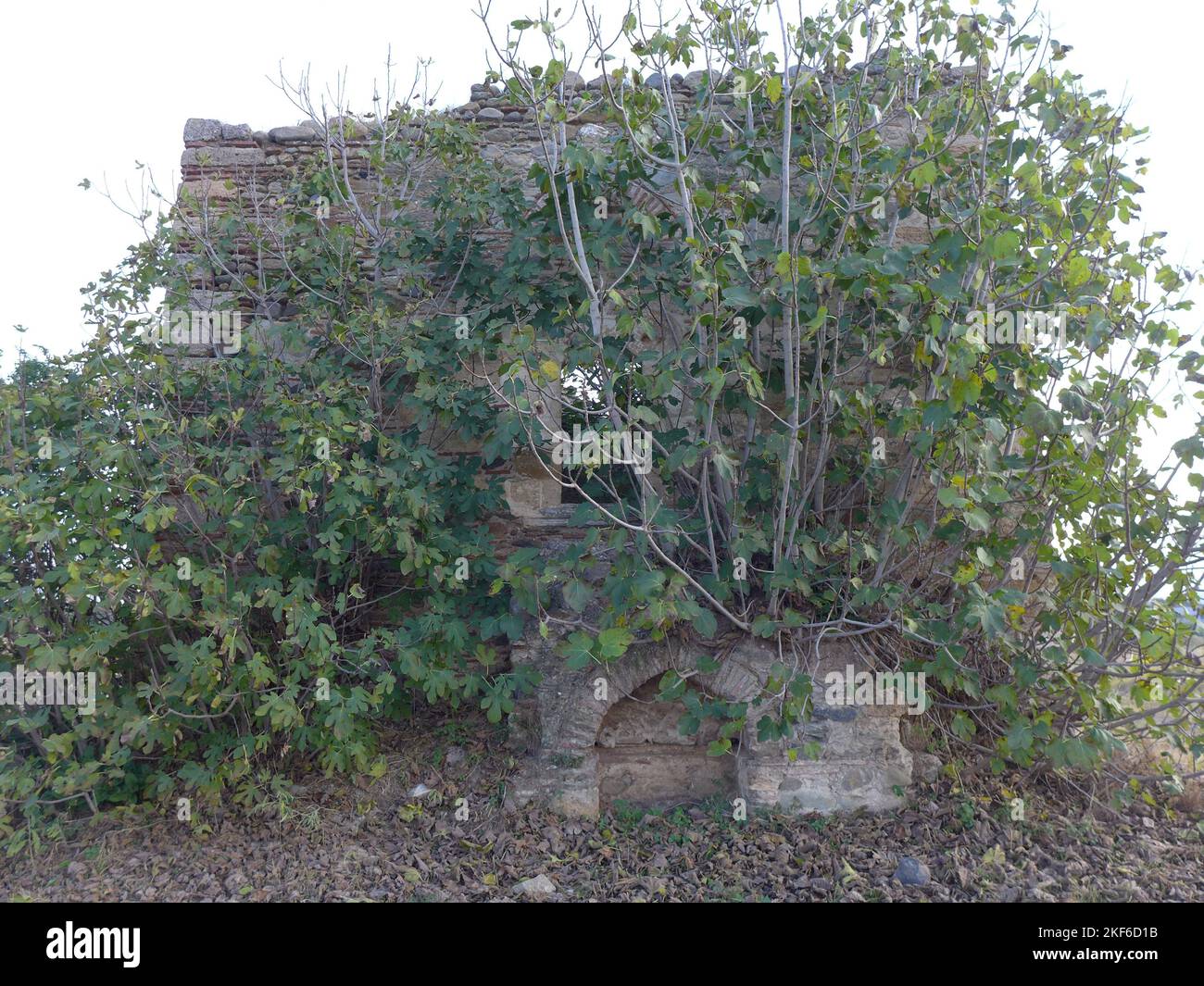 Tower in Pinson medieval settlement, Basilika, Thessaloniki, Greece ...