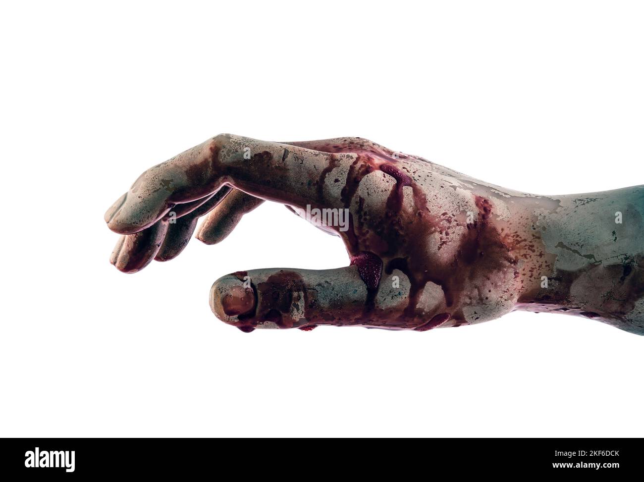Bloody hand isolated on white background with clipping path Stock Photo ...