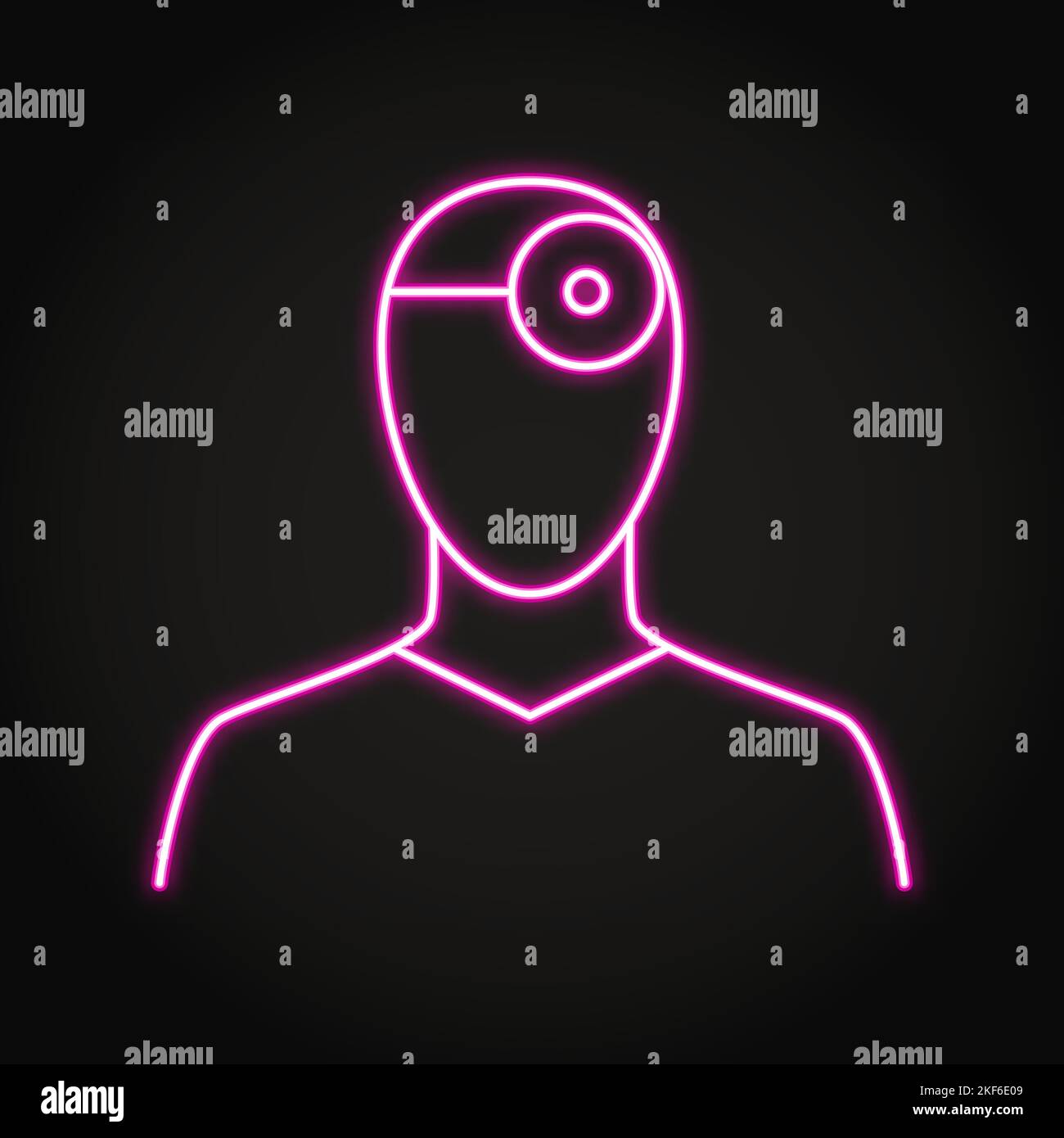 Otolaryngologist neon icon in line style. ENT medical specialist symbol ...