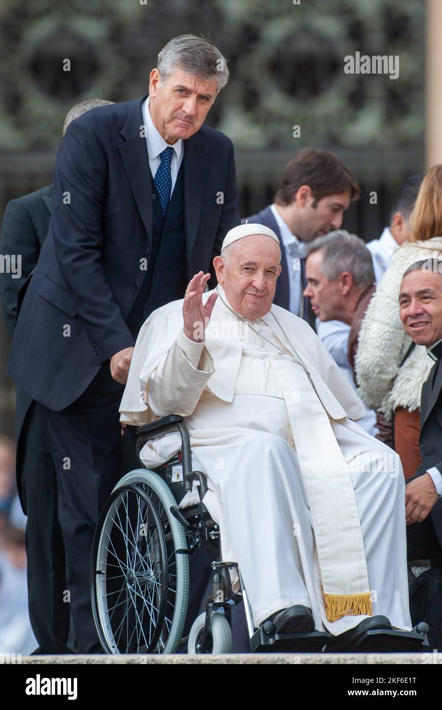 Rome, Italy. 16th Nov, 2022. Italy, Rome, Vatican, 22/11/16 . Pope ...