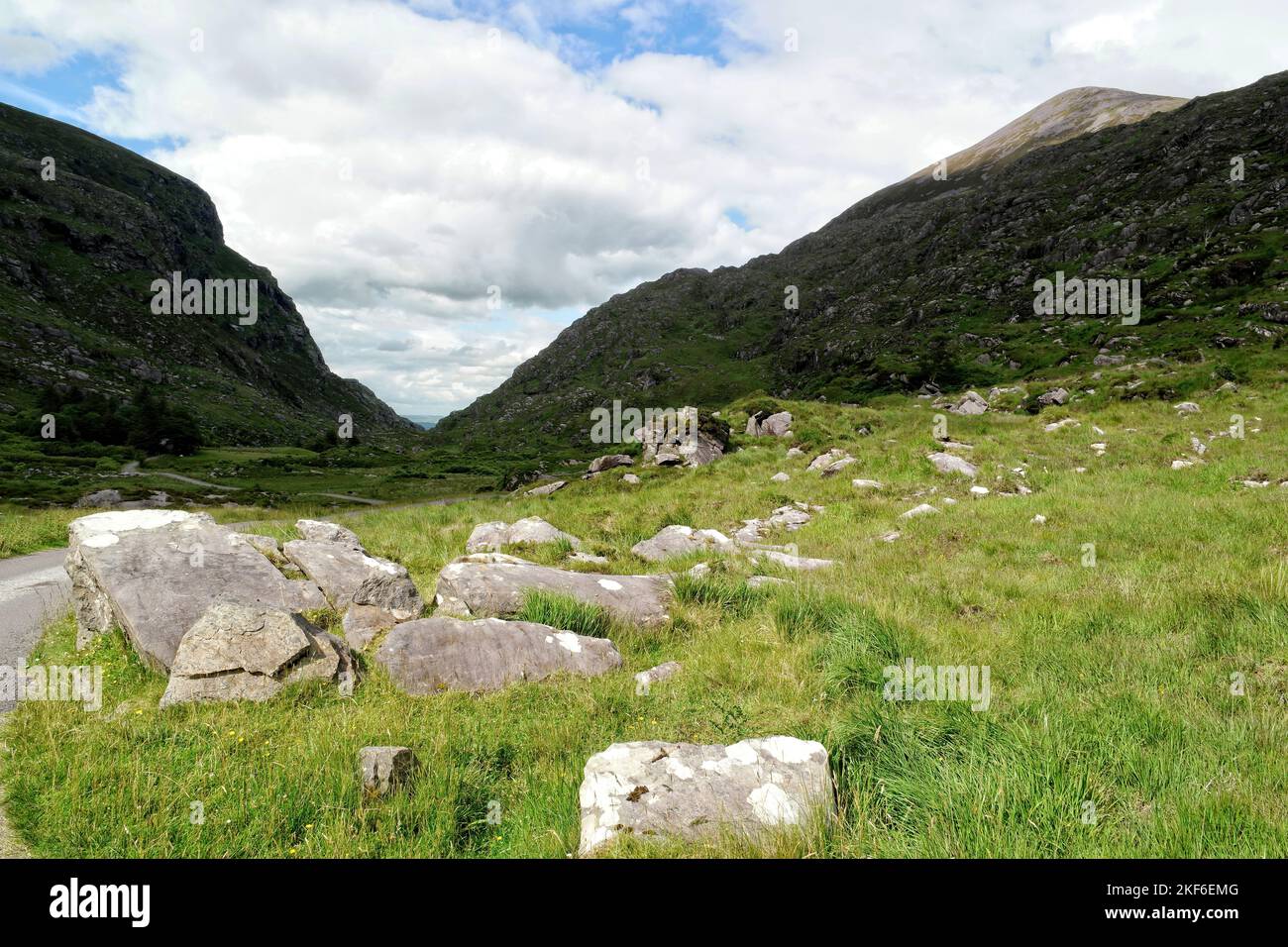 View of the Gap of Dunloe with Purple Mountain on the right.County ...