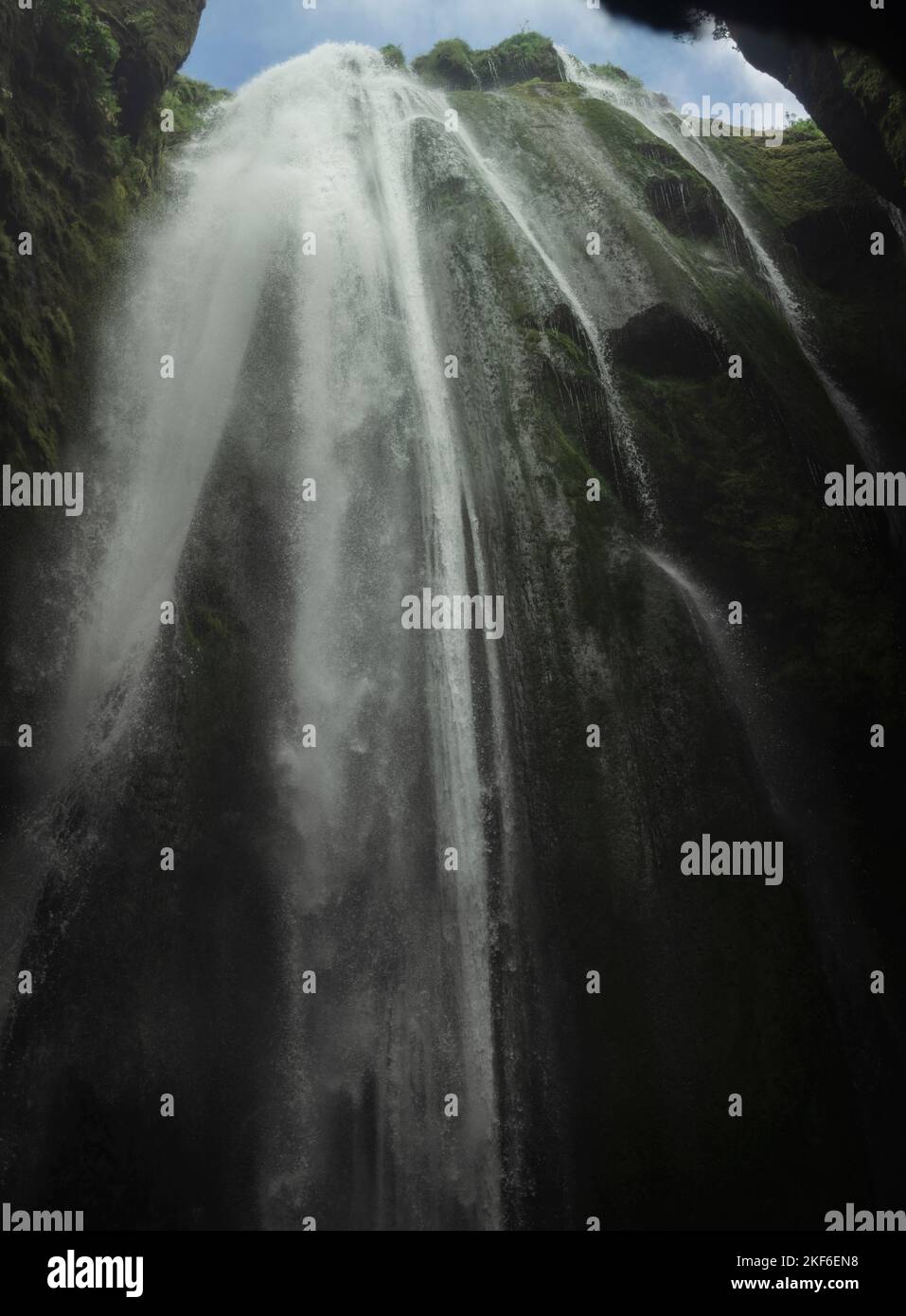 Gljufrabui waterfall, near Seljalandsfoss waterfall in Iceland Stock ...