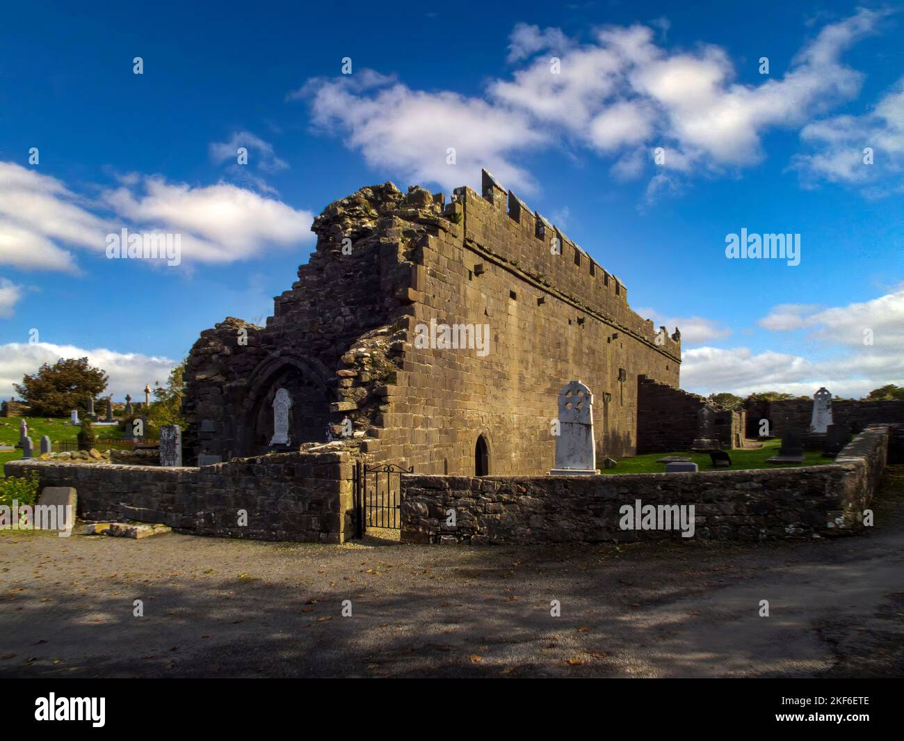 Image of an abandoned and ruined abbey in Murrisk. County Mayo, Ireland ...