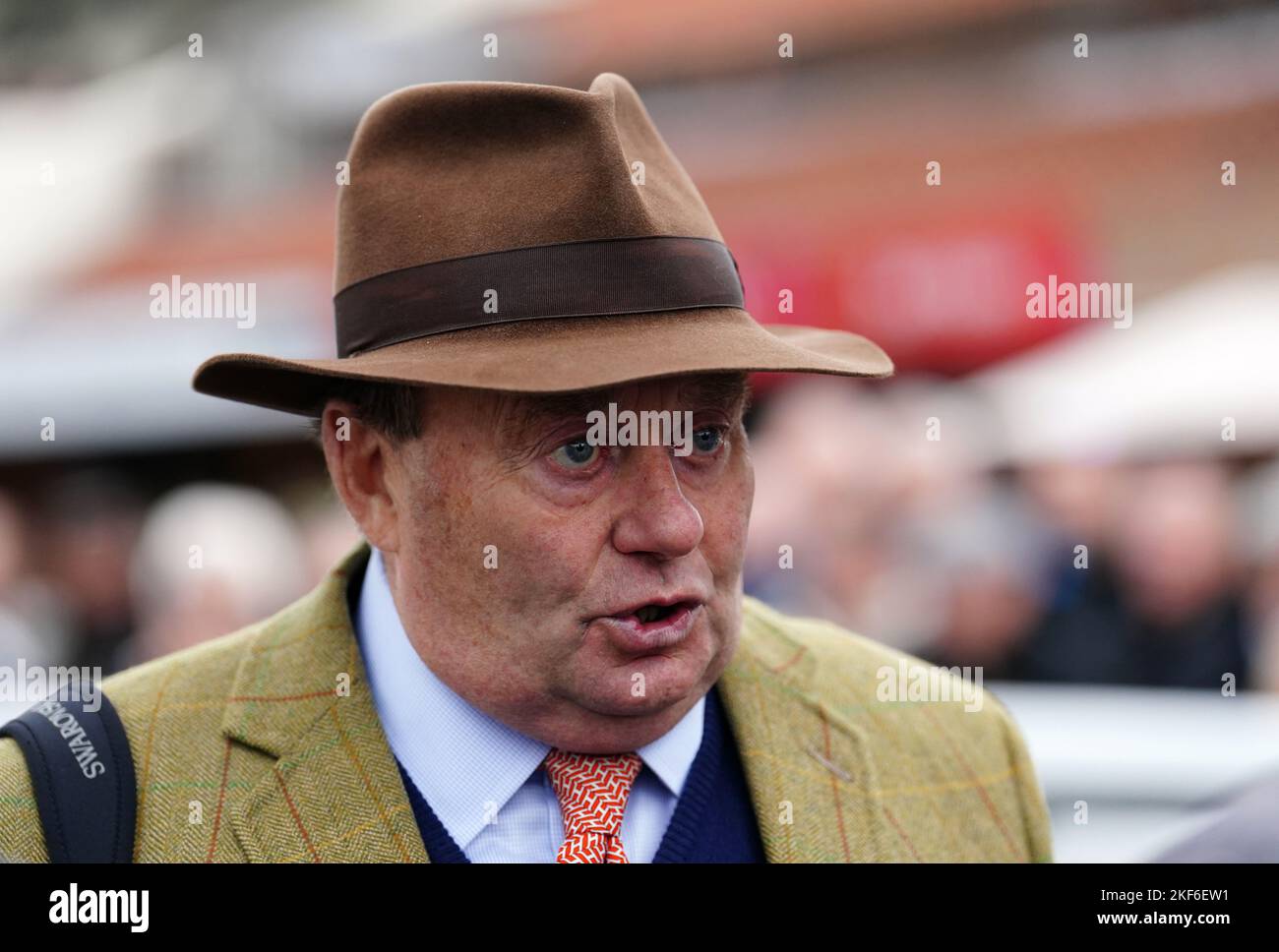 Nicky Henderson at Warwick Racecourse. Picture date: Wednesday November ...