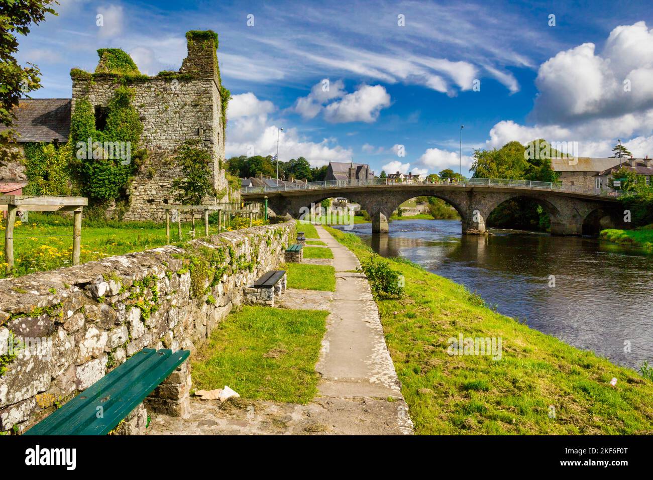 Thomastown lies on River Nore in County Kilkenny.Ireland.On the left ...
