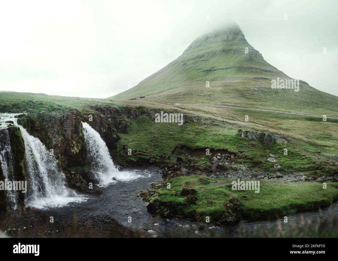 Kirkjufell mountain and waterfalls in Iceland Stock Photo - Alamy