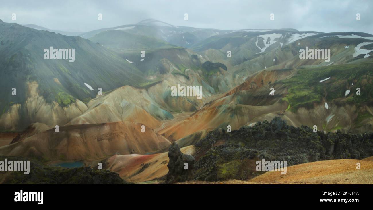 Colorful mountains in Landmannalaugar, Iceland Stock Photo - Alamy