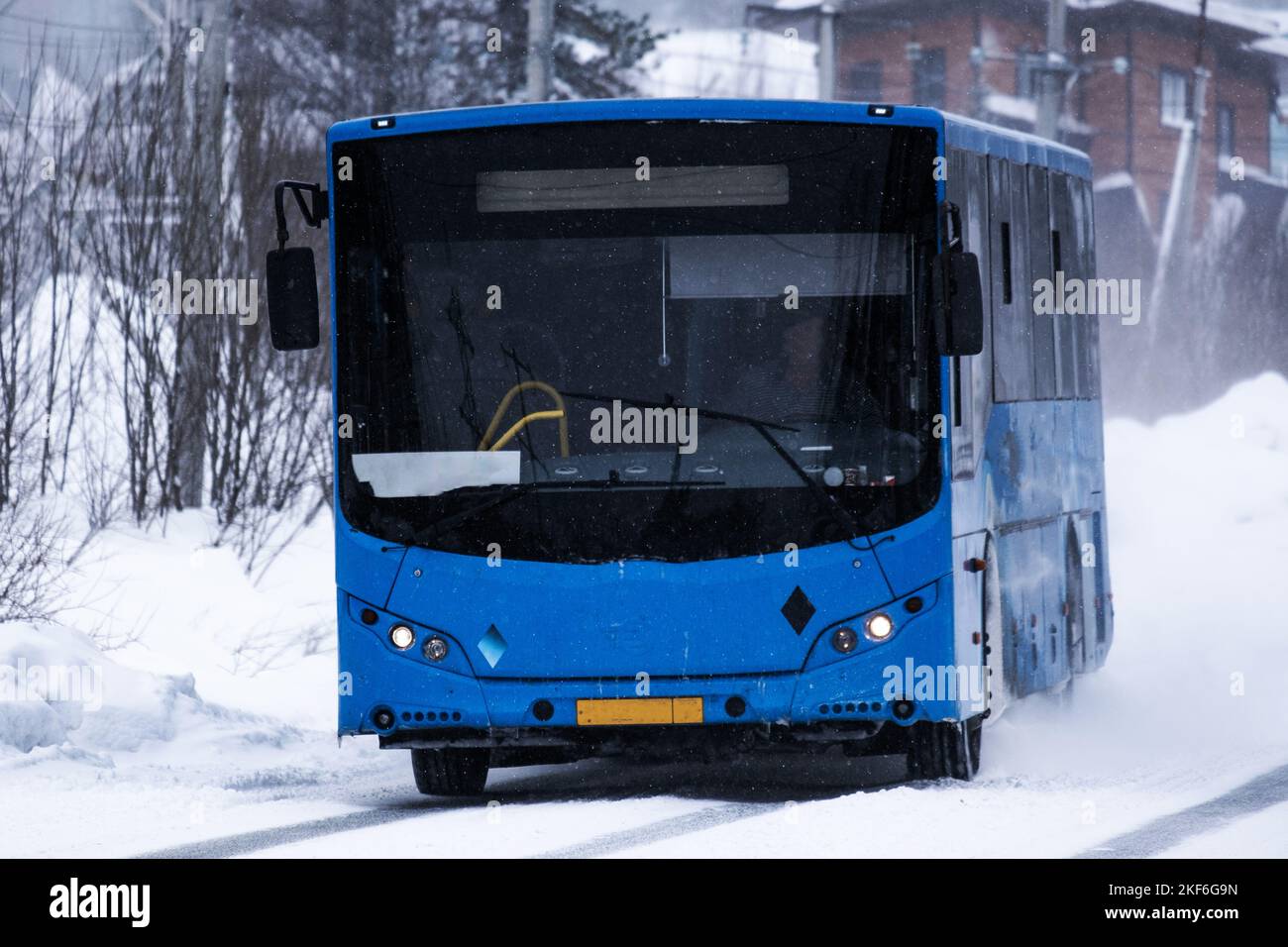 Bus driving through forest hi-res stock photography and images - Alamy