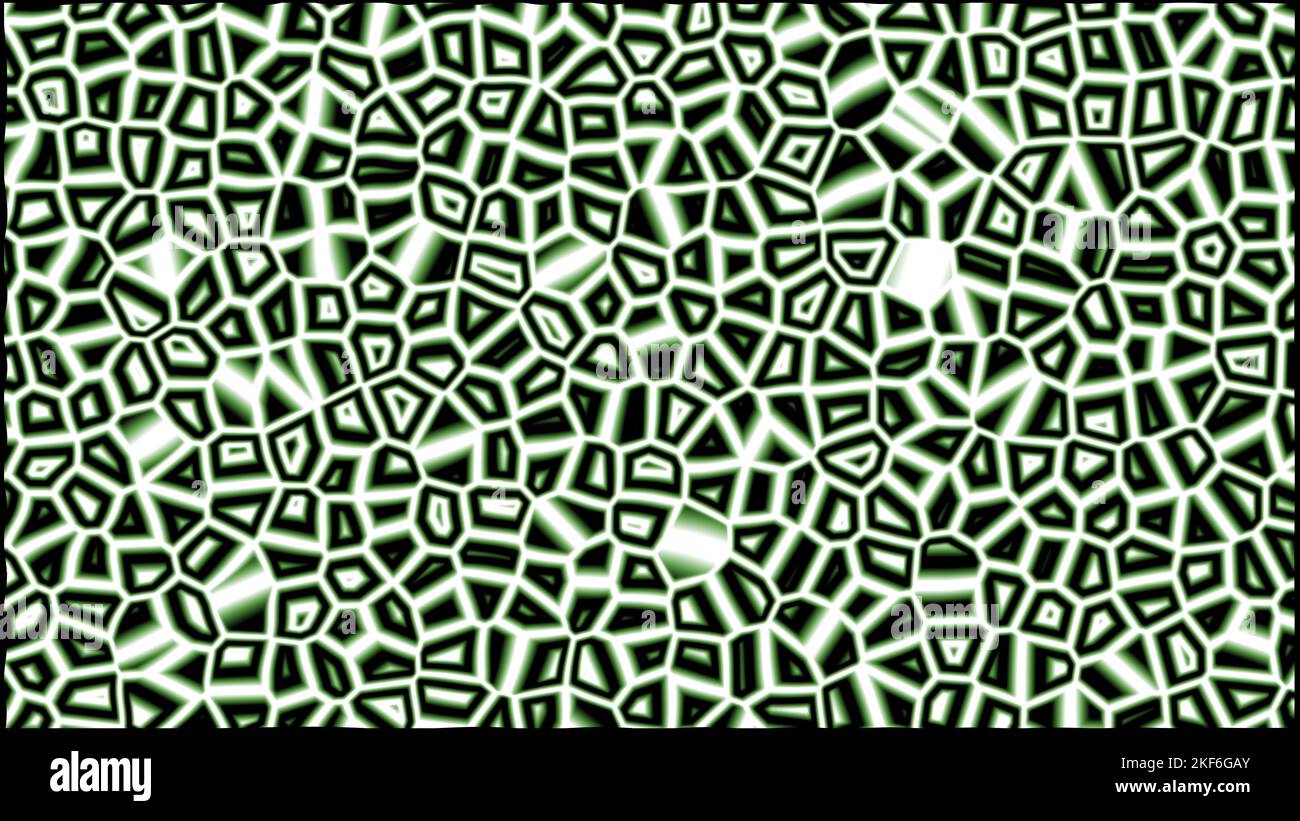 green polygonal plasma cell membranes on creative abstract background ...