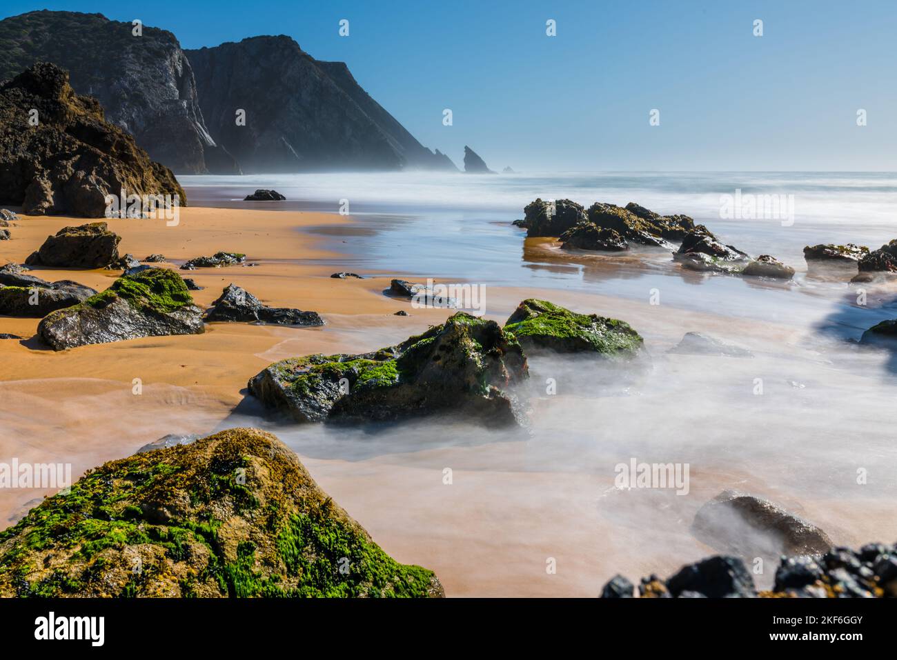 Sea waves with rocks and stones, Natural landscape Stock Photo - Alamy