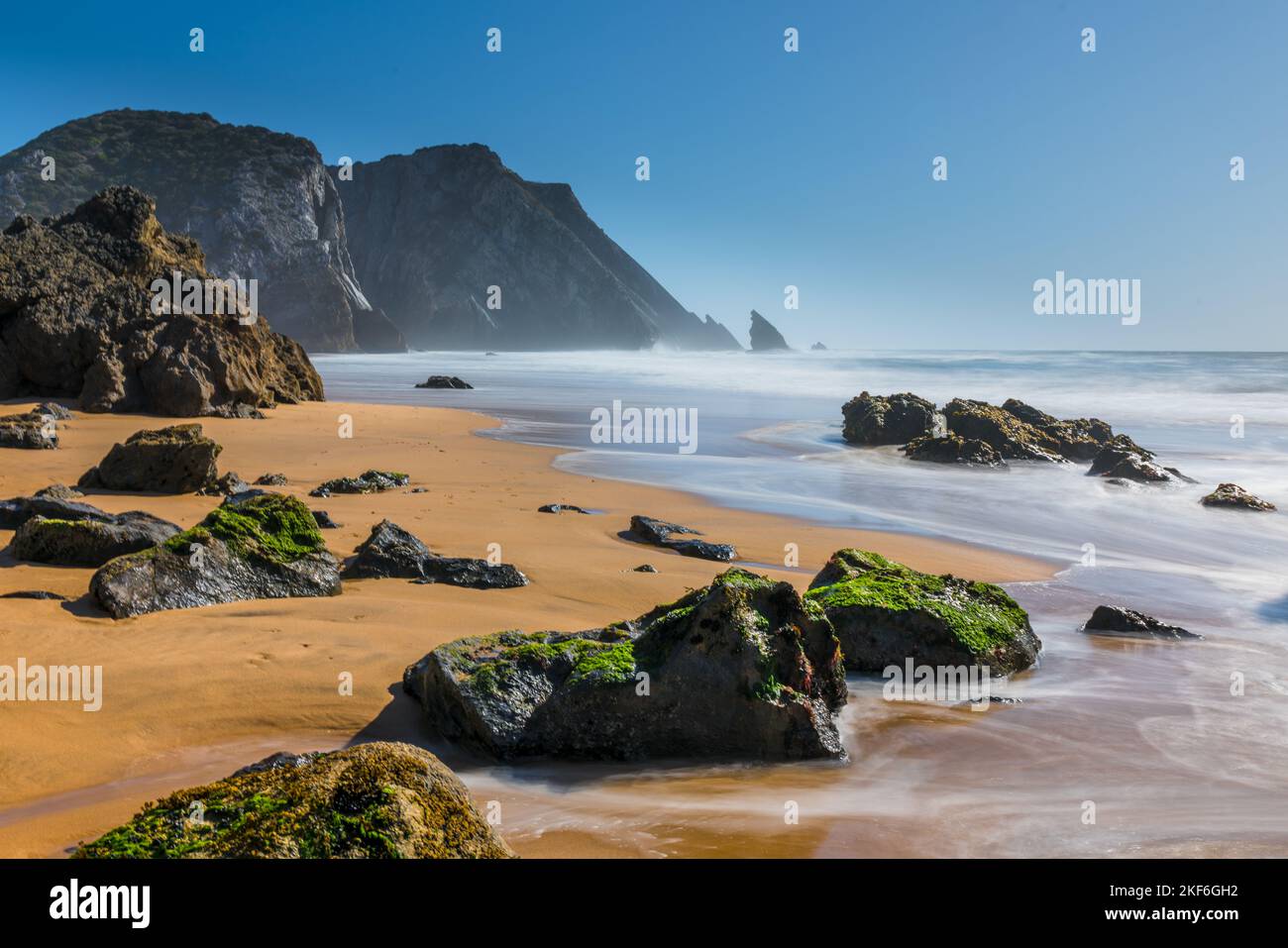 Sea waves with rocks and stones, Natural landscape Stock Photo - Alamy