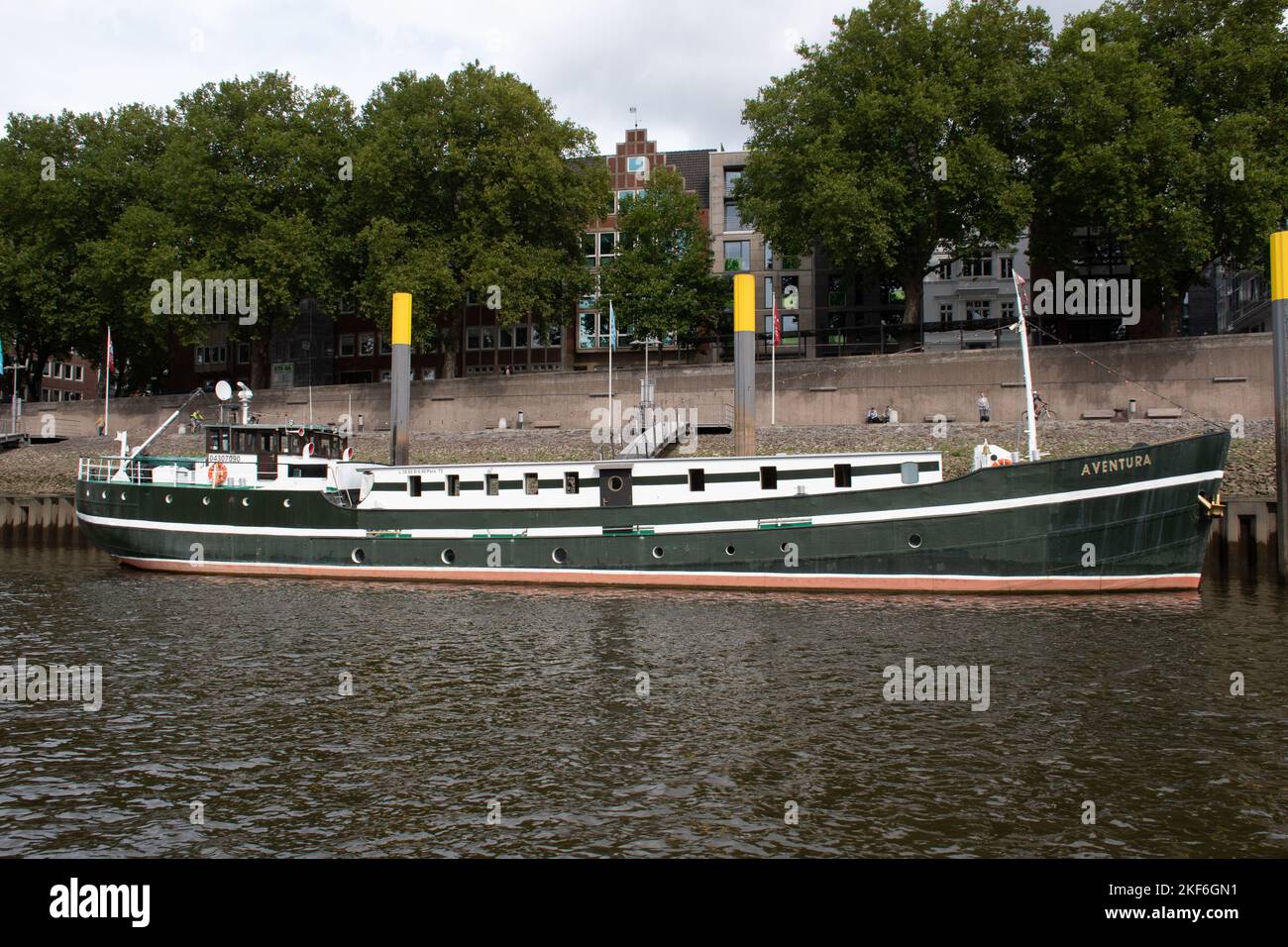 The Aventura ship at the Schlachte Embankment, Bremen, Germany Stock ...