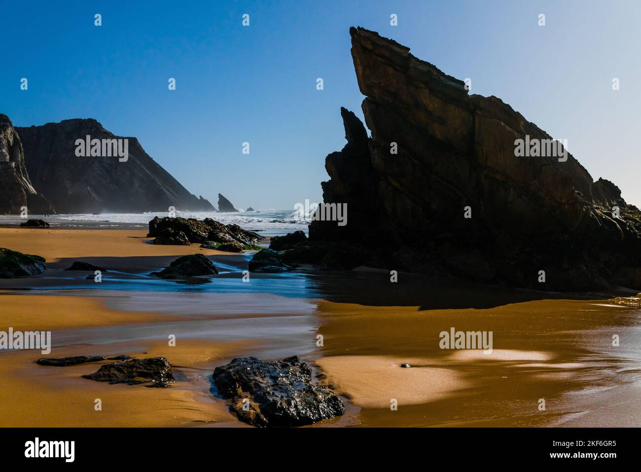 Sea waves with rocks and stones, Natural landscape Stock Photo - Alamy