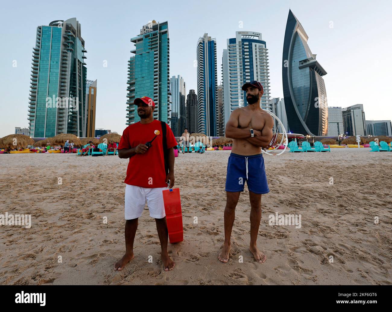 Doha beach club hi-res stock photography and images - Alamy
