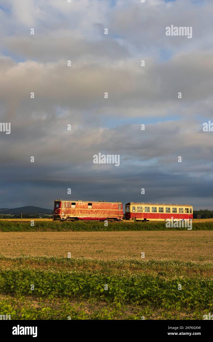 Narrow gauge railway Tremesna ve Slezsku to Osoblaha with 60 year old ...
