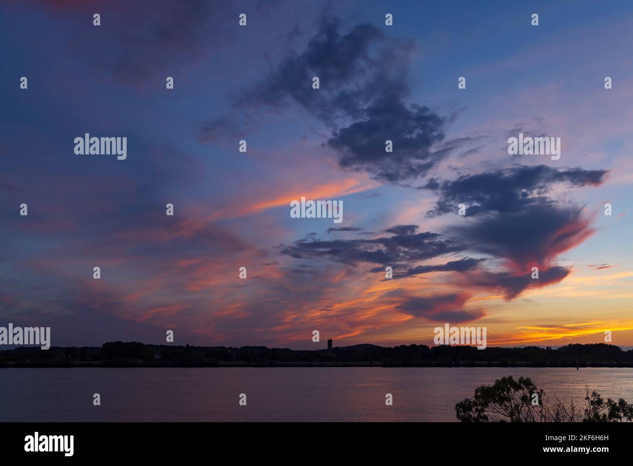 Beautiful sky with cloud before sunset Stock Photo - Alamy