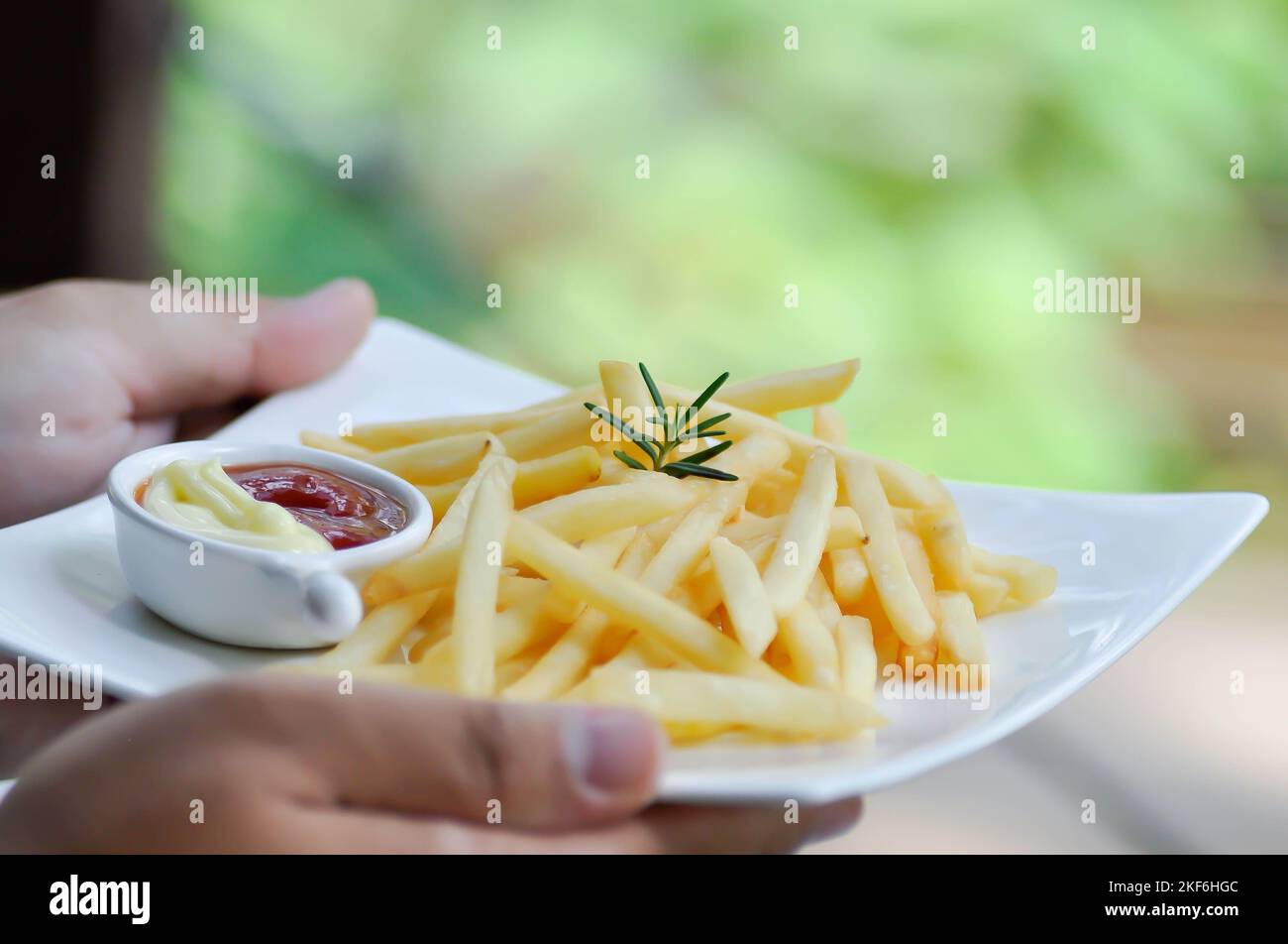 French fries or fried potato , fries or chips for serve Stock Photo - Alamy