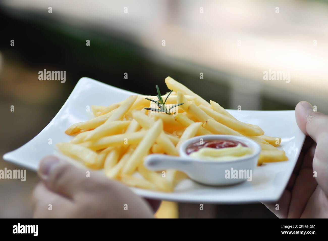 French fries or fried potato , fries or chips for serve Stock Photo - Alamy