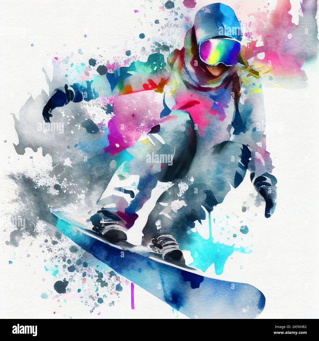 Watercolour woman winter hi-res stock photography and images - Alamy
