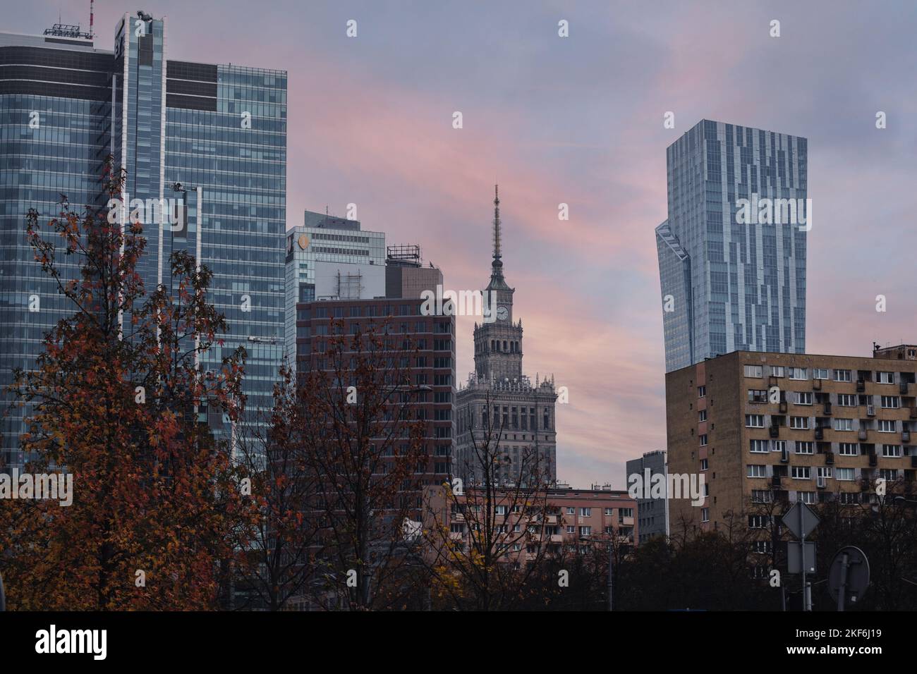 Warsaw downtown aerial hi-res stock photography and images - Alamy