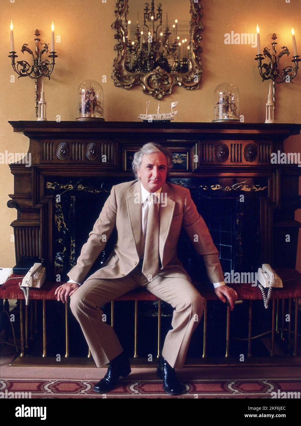 Film Producer Michael Winner at his home in London 1983 Stock Photo - Alamy