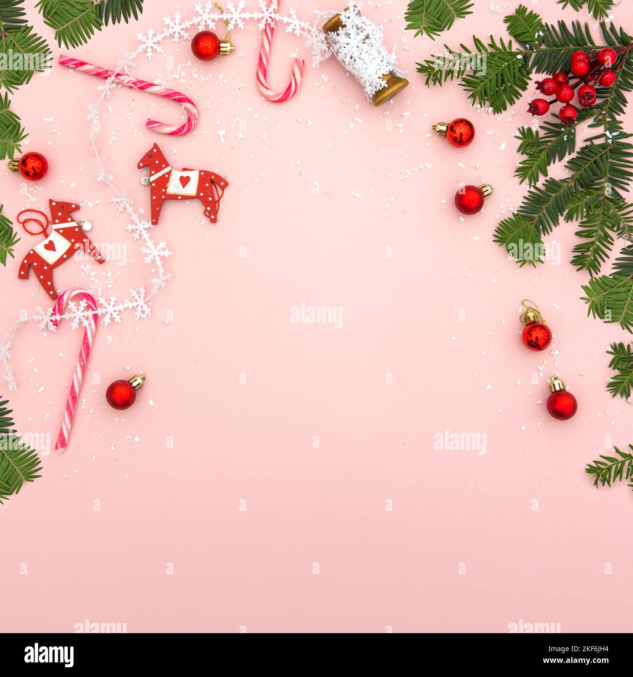 Pink Christmas background Stock Photo - Alamy