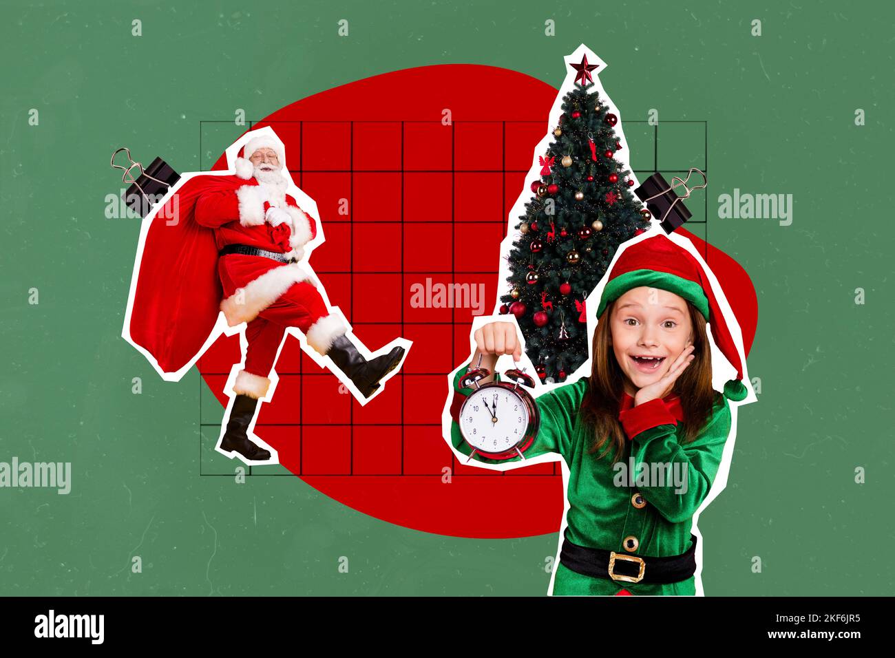 Santa Claus And Elves Drawing