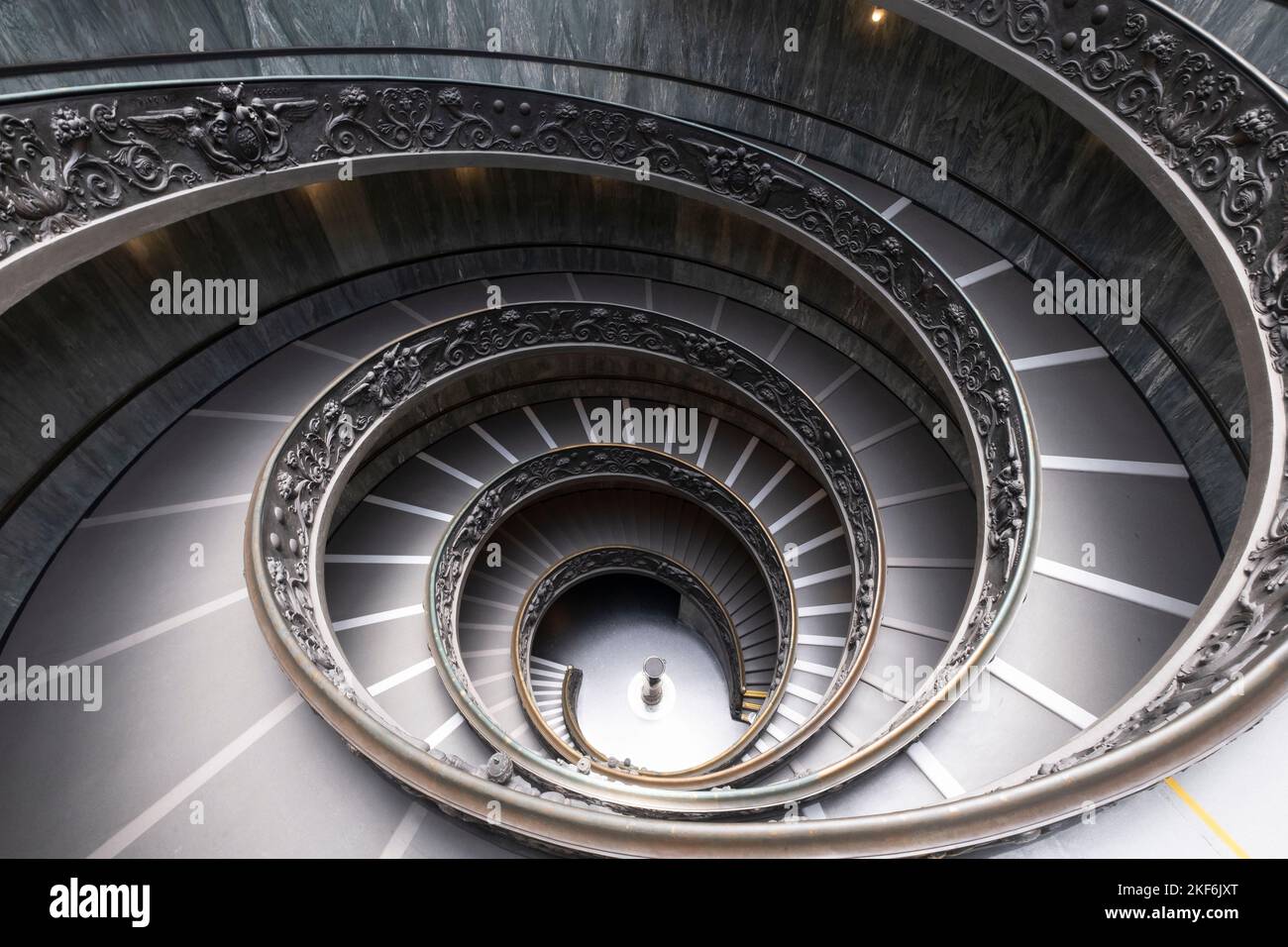 The helical ramp designed by Giuseppe Momo in 1932 at the exit to the ...