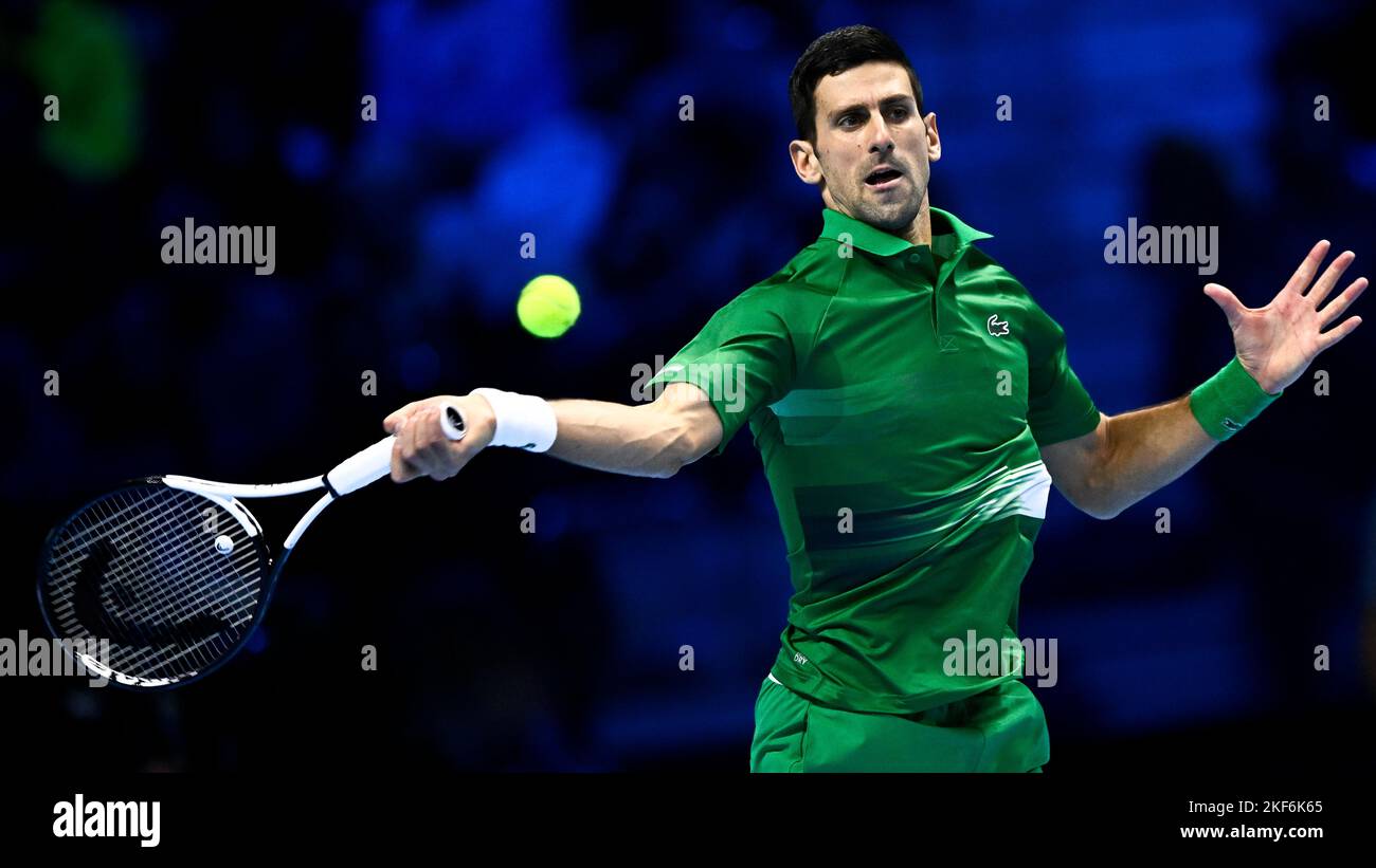 Novak djokovic forehand hi-res stock photography and images - Alamy