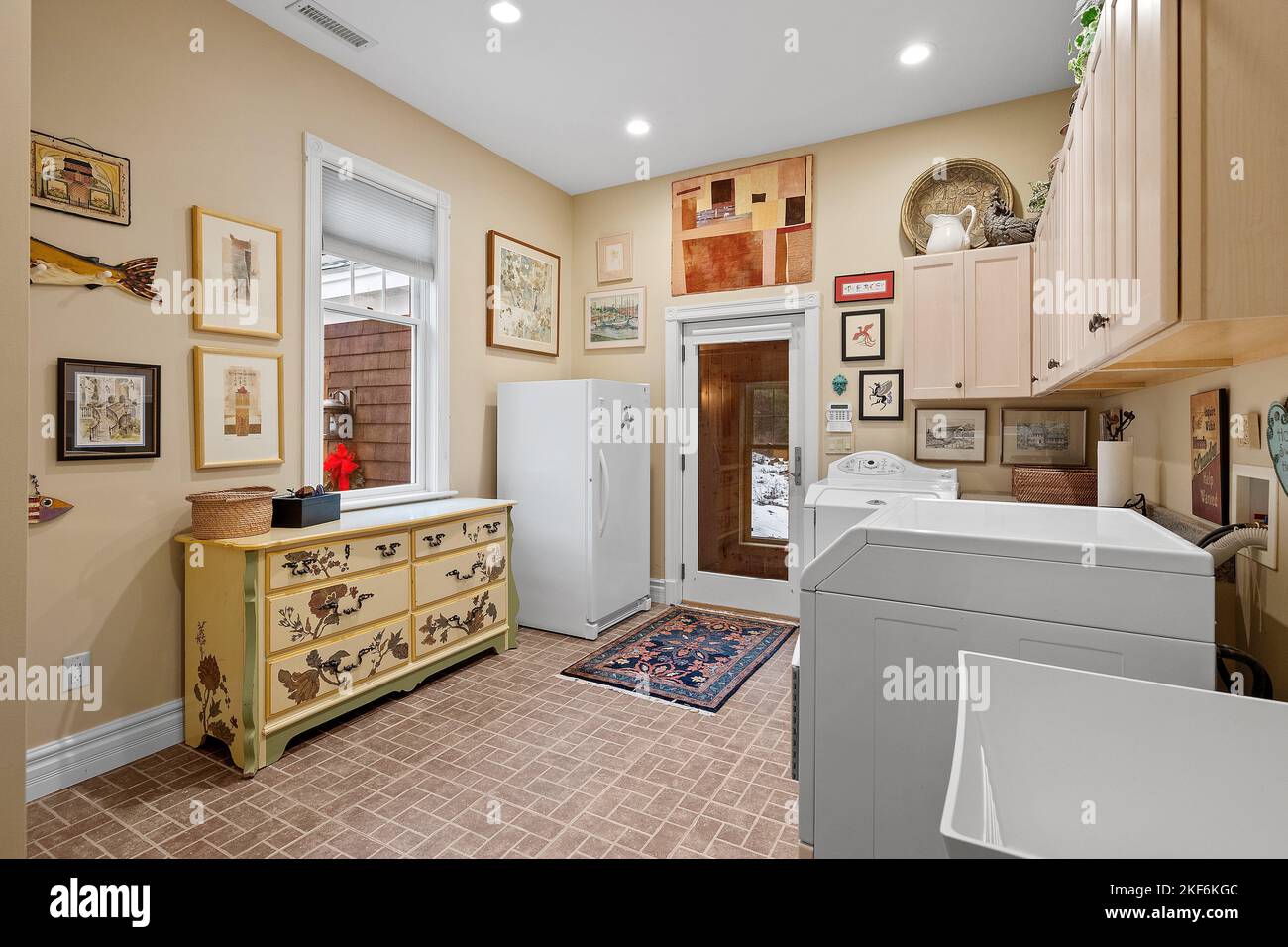 An interior of spacious laundry room Stock Photo - Alamy
