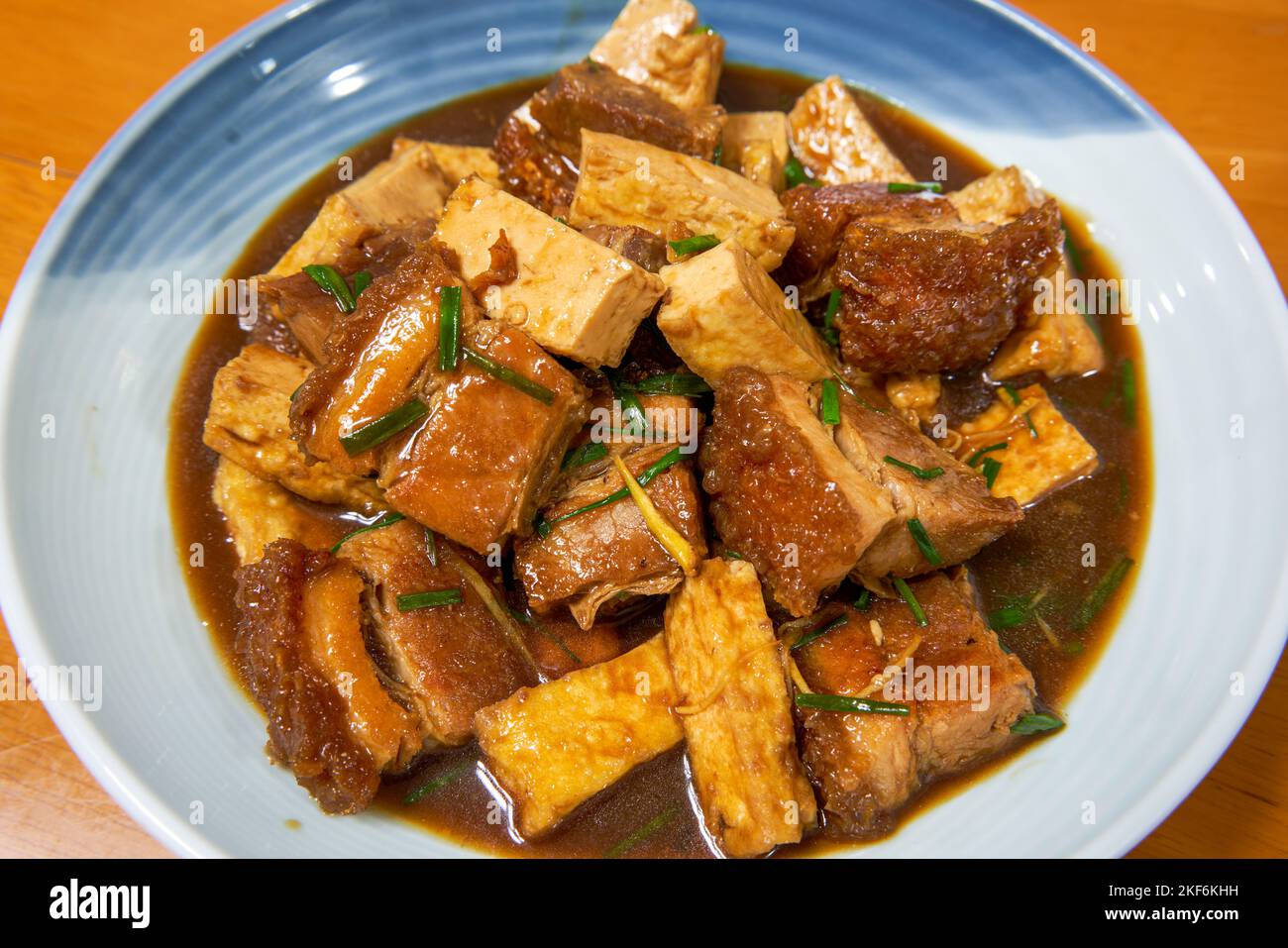 A delicious Chinese dish, braised pork with tofu Stock Photo - Alamy
