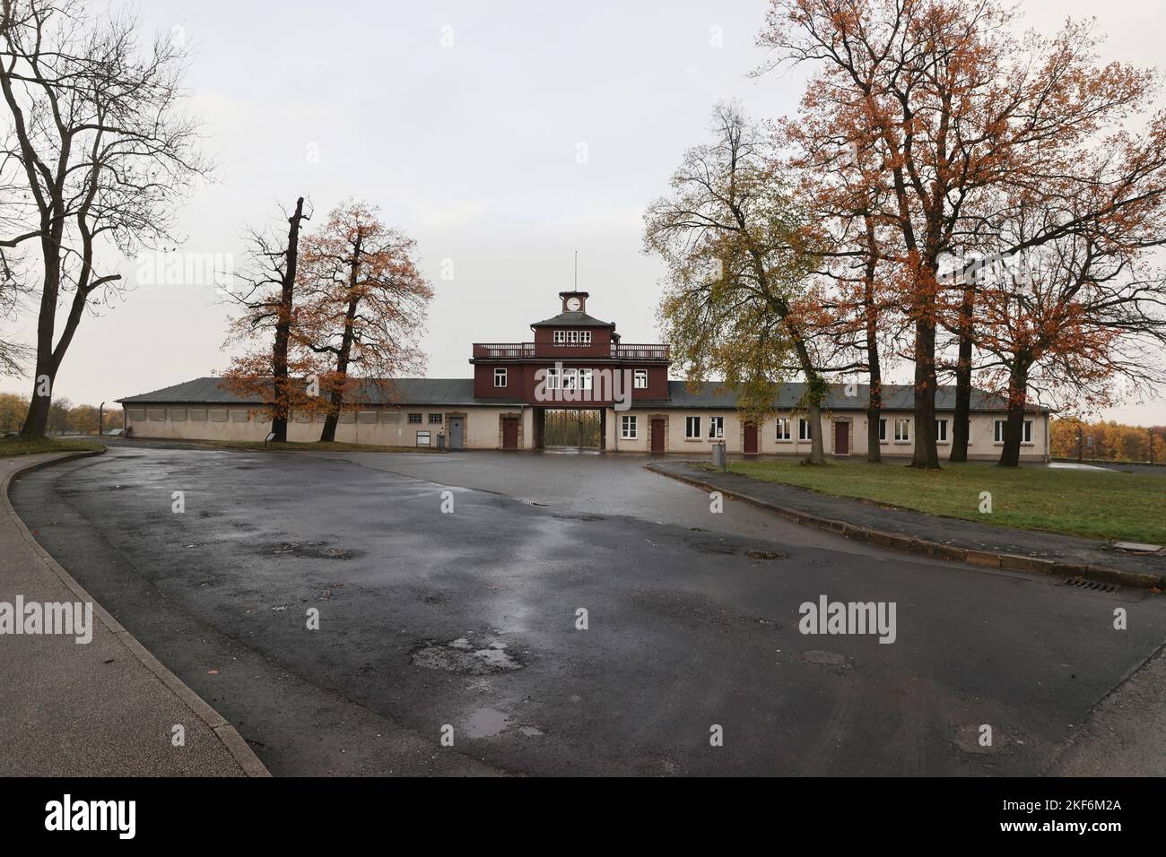 Weimar, Germany. 16th Nov, 2022. The former camp gate of Buchenwald ...