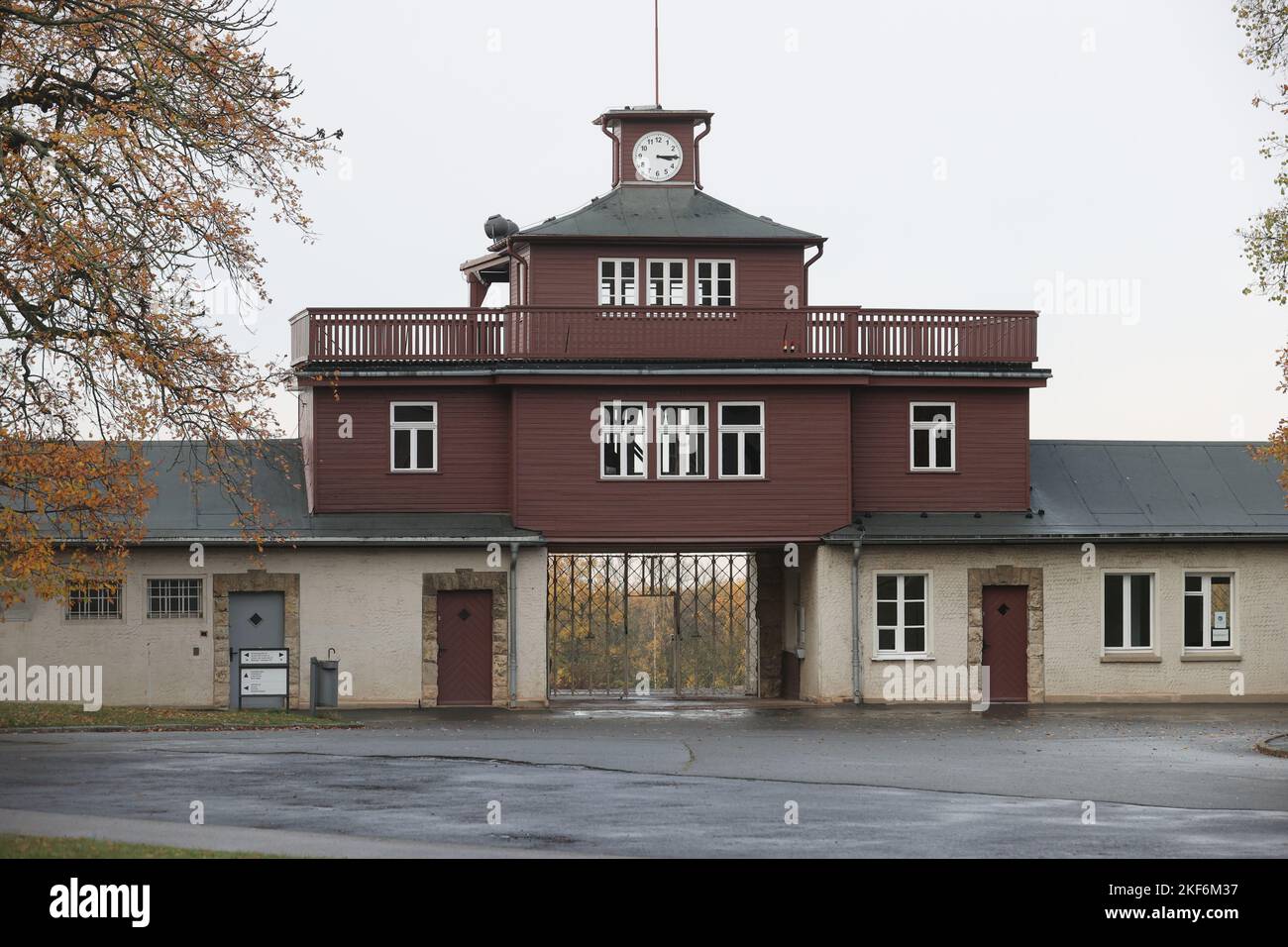 Weimar, Germany. 16th Nov, 2022. The former camp gate of Buchenwald ...