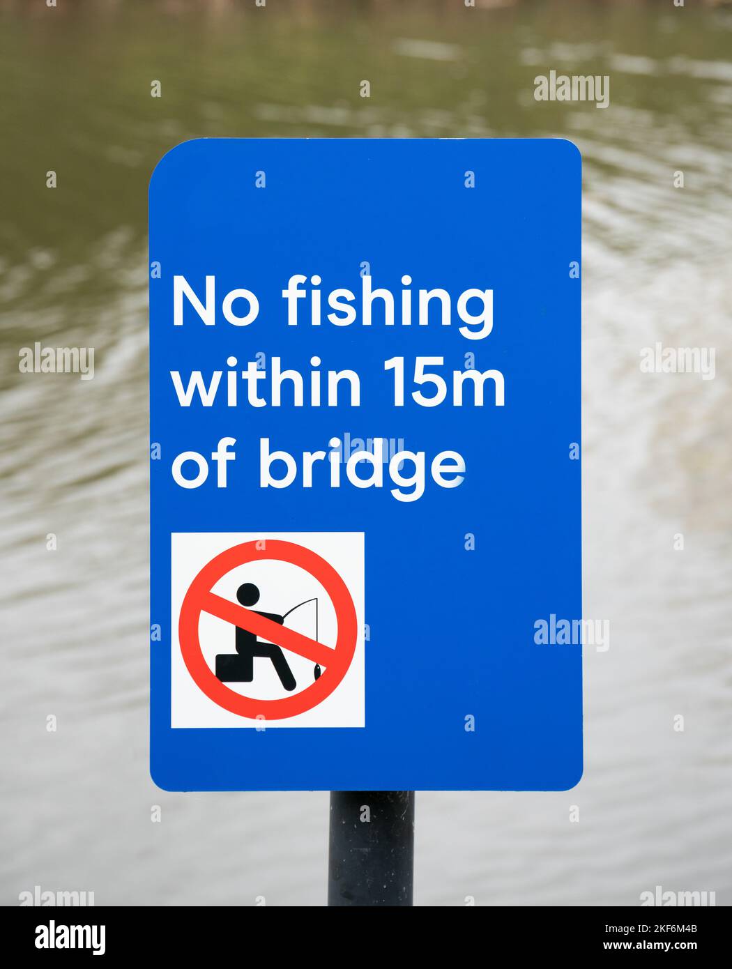 No fishing near bridge sign, United Kingdom Stock Photo - Alamy
