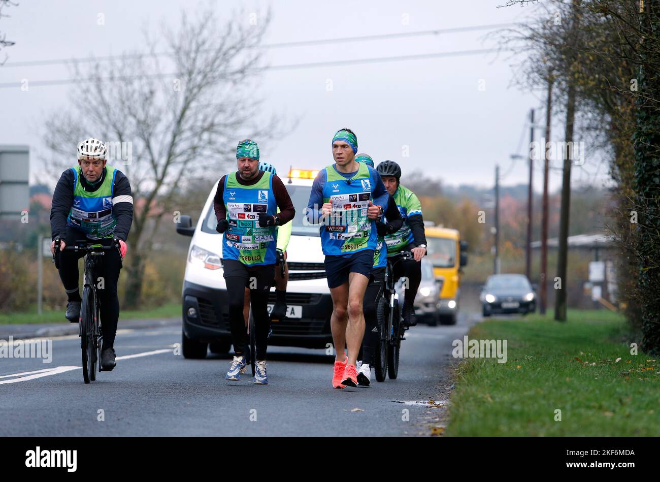 Kevin Sinfield during day four of the Ultra 7 in 7 Challenge from ...