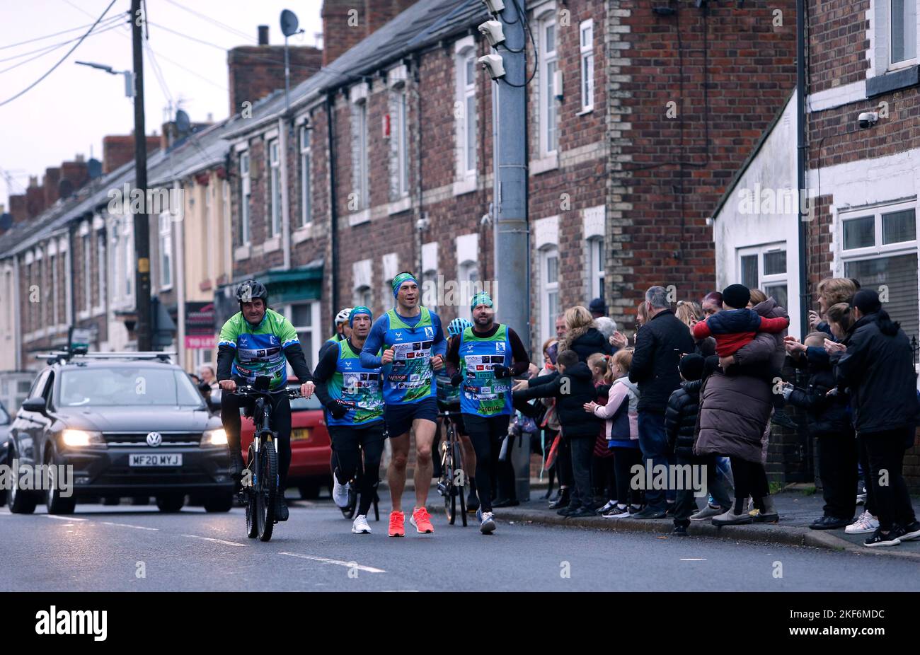 Kevin Sinfield during day four of the Ultra 7 in 7 Challenge from ...
