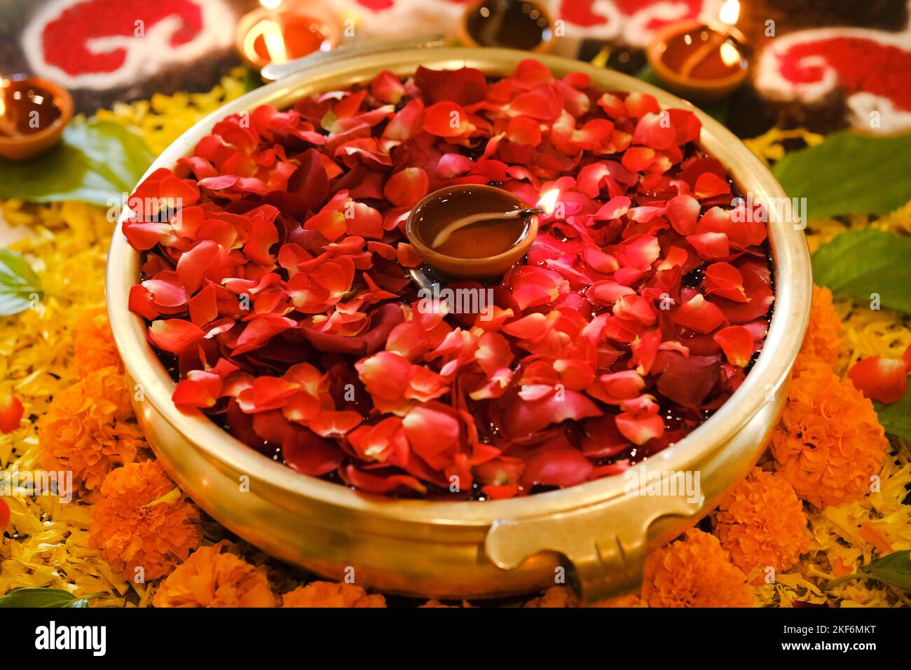 Happy Diwali, Clay Diya lamps lit during Diwali, Hindu festival of ...