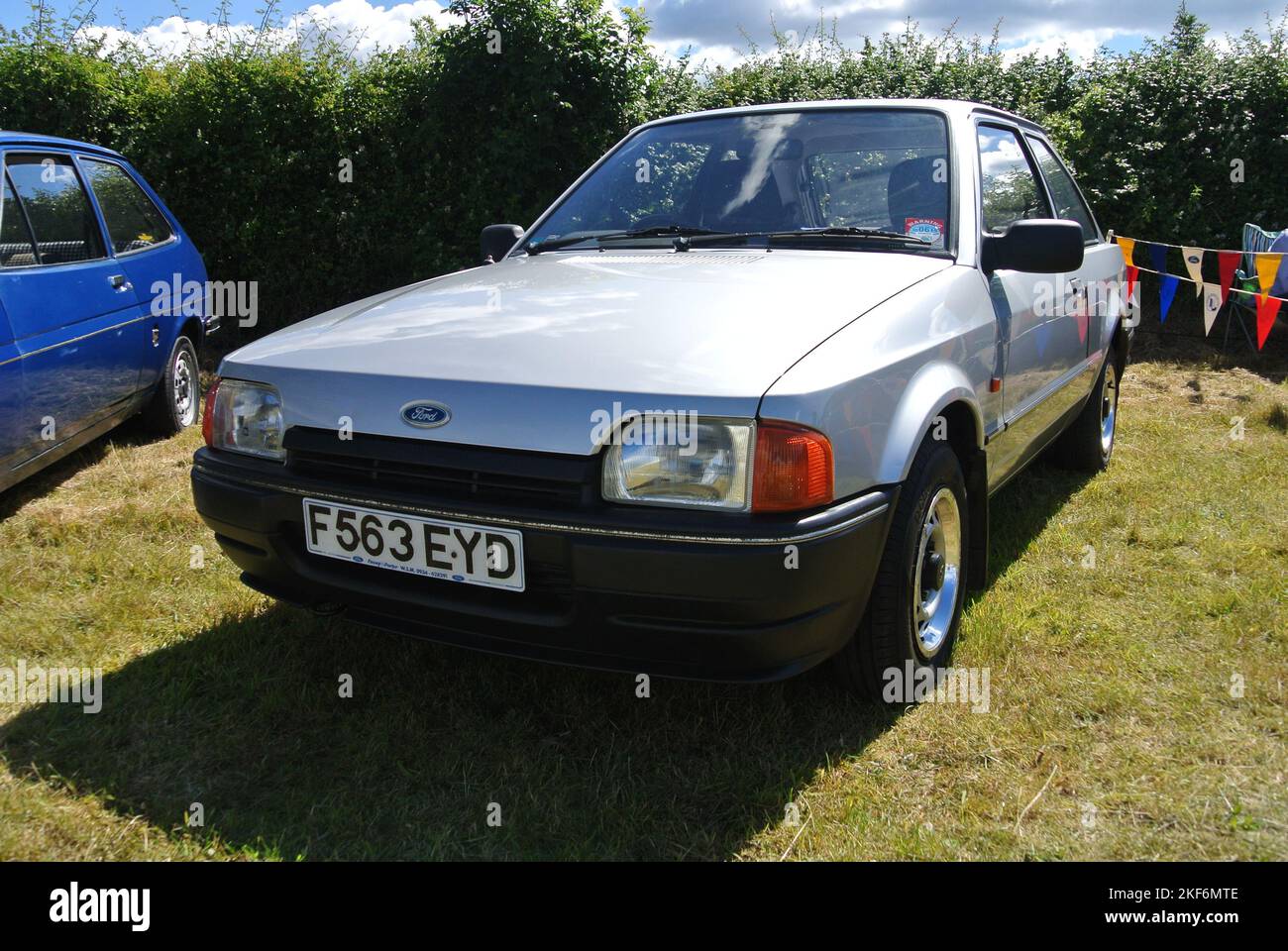 A 1989 Ford Escort Mk3 parked on display at the 47th Historic Vehicle ...