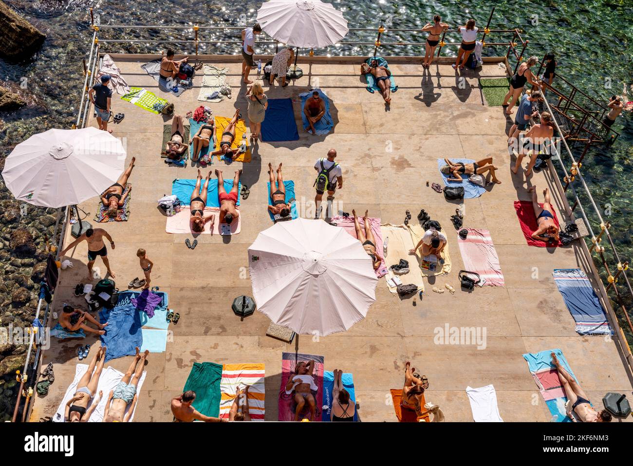 A Sunbathing Platform, Ortigia, Syracuse (Siracusa), Sicily, Italy ...