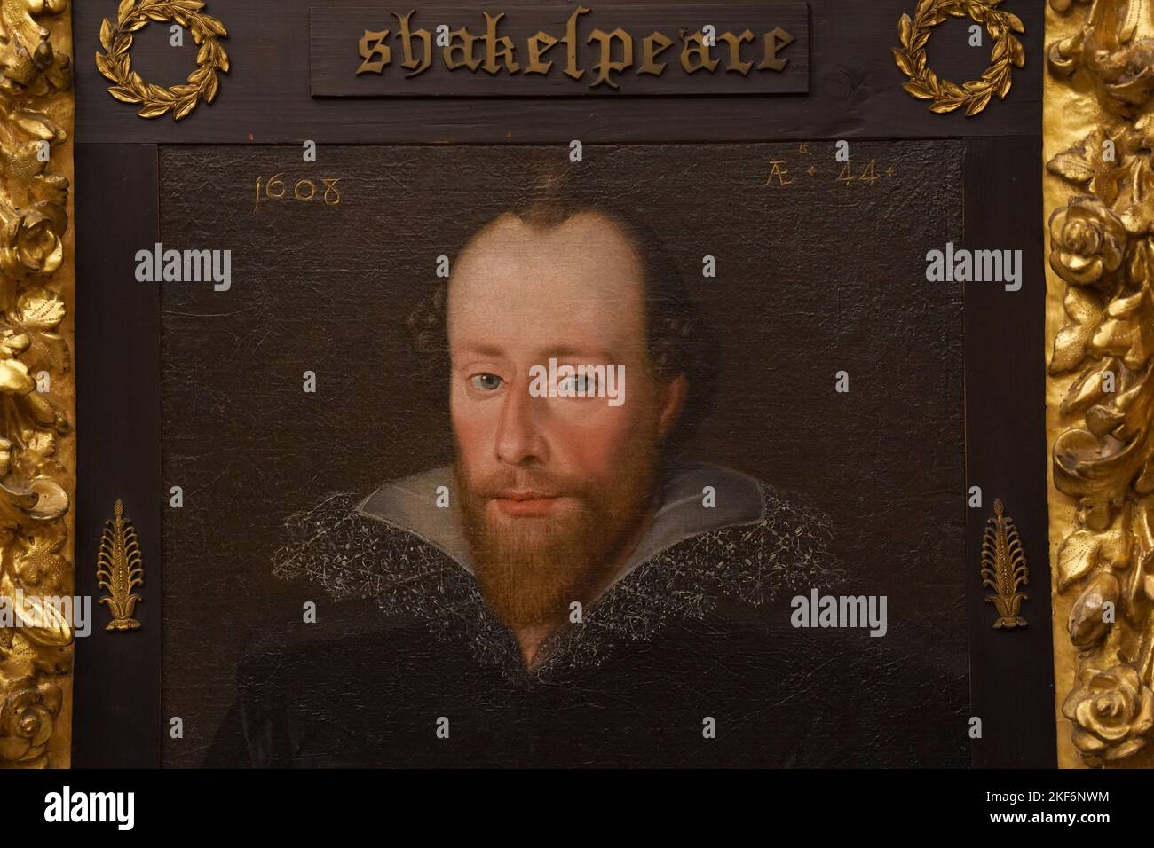 A portrait of William Shakespeare by artist Robert Peake, which is ...