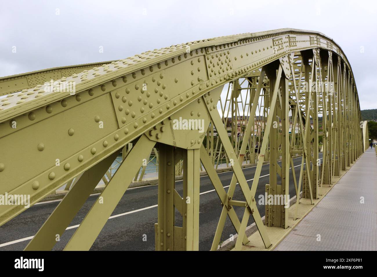 The steel swing bridge and bowstring-arch-truss bridge Ría de Limpias ...